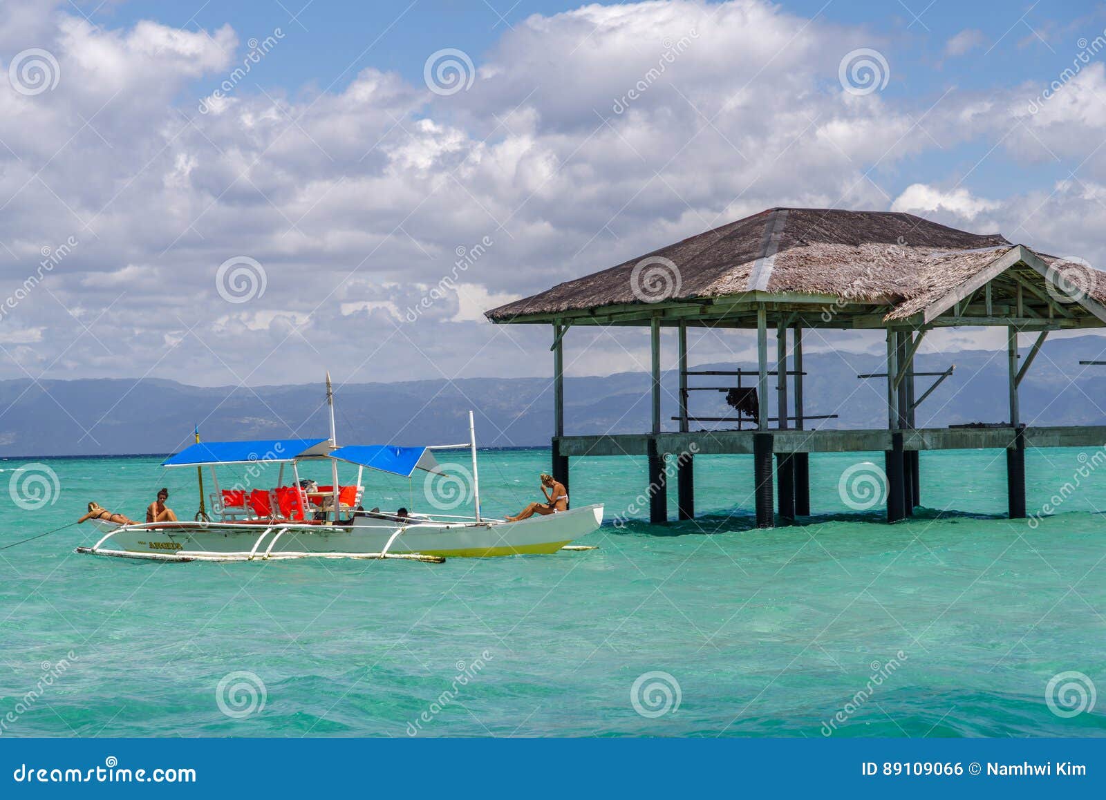 Beautiful Beach Sand Bar at Dumaguete Editorial Photo - Image of ...
