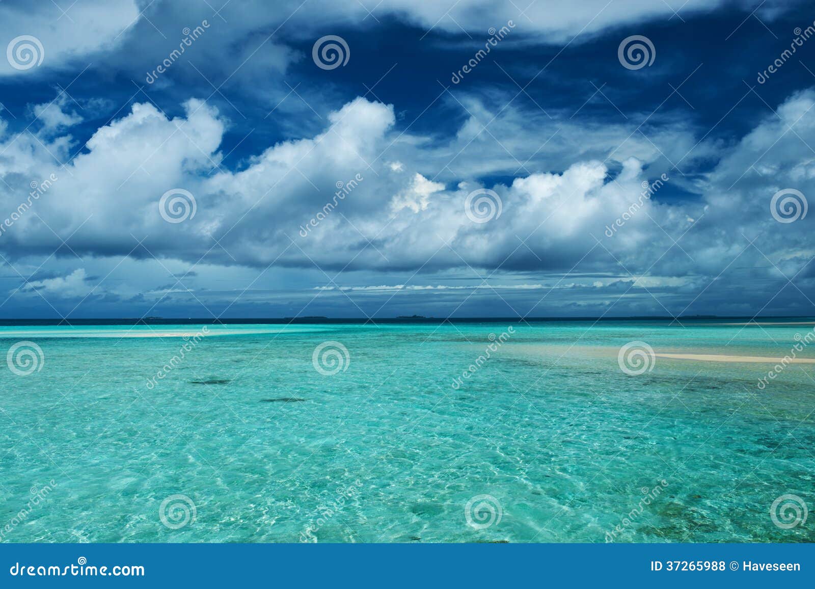 Beautiful Beach with Sandspit at Maldives Stock Photo - Image of ...
