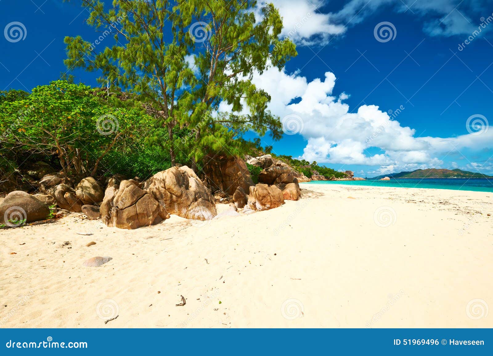 Beautiful Beach at Seychelles Stock Photo - Image of leisure ...