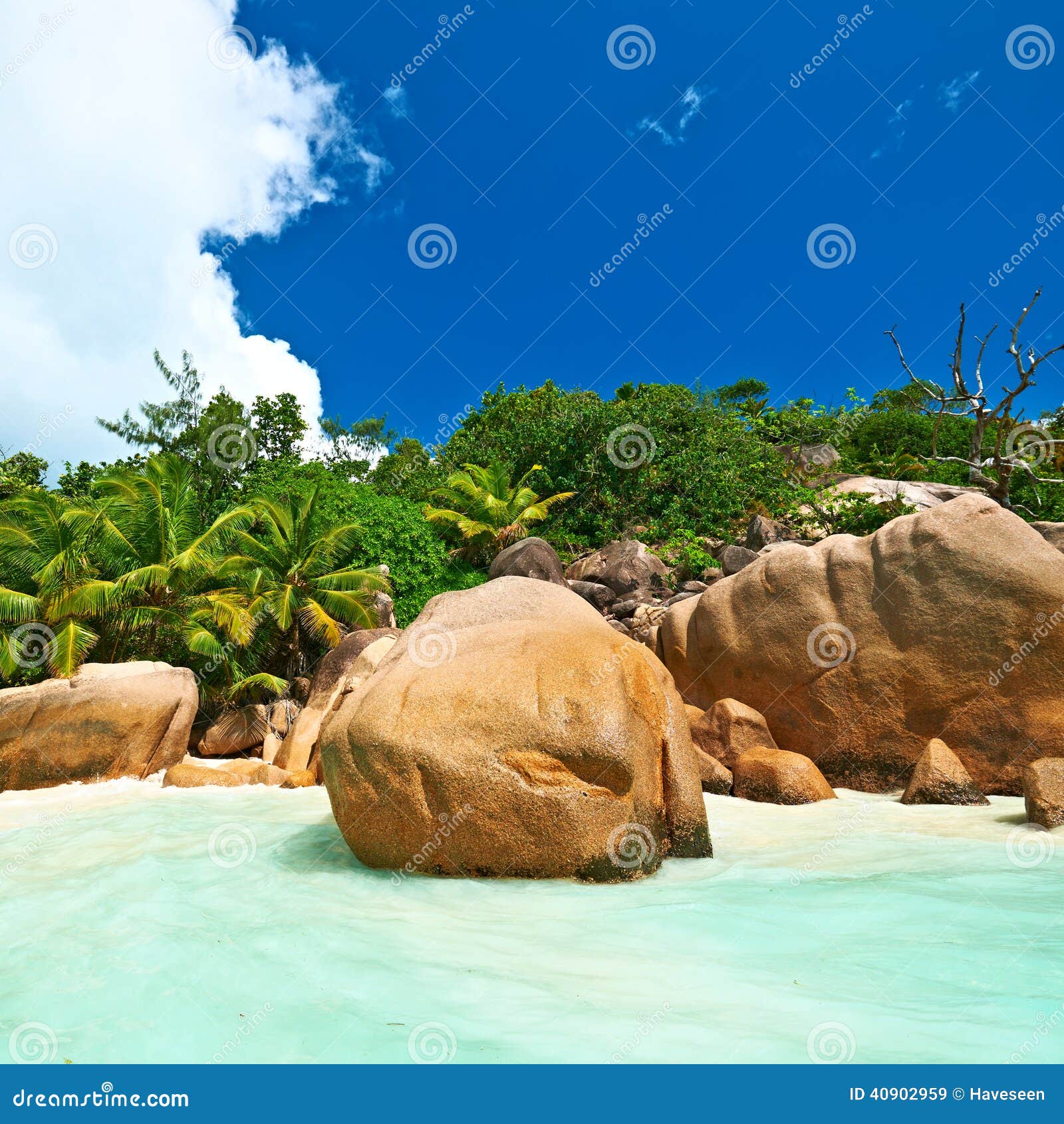 Beautiful Beach at Seychelles Stock Image - Image of leisure, clear ...