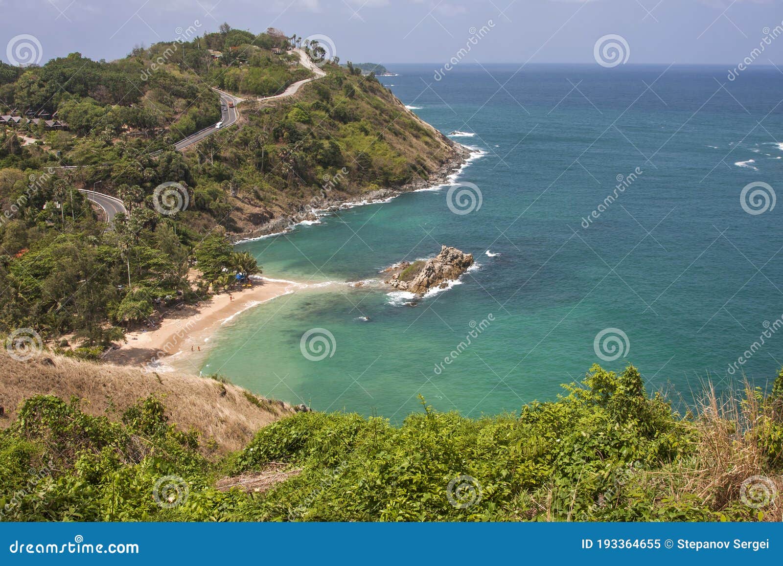 Beautiful Beach Shot from the Hill Stock Image - Image of nature ...