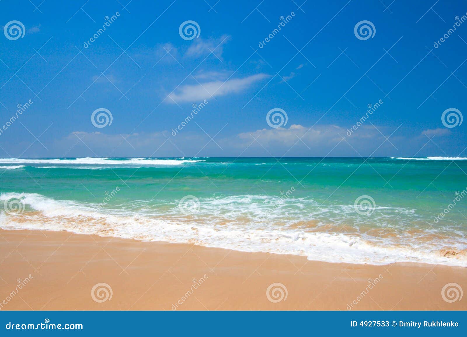 Beautiful beach in summer stock image. Image of serene - 4927533