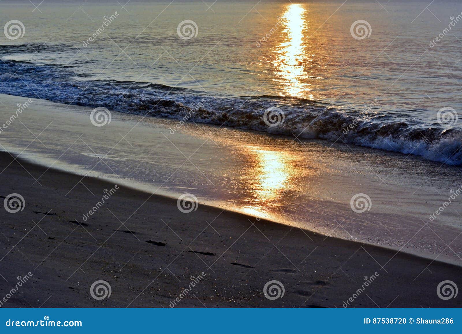 Beautiful Beach Sunrise stock photo. Image of early, beautiful - 87538720