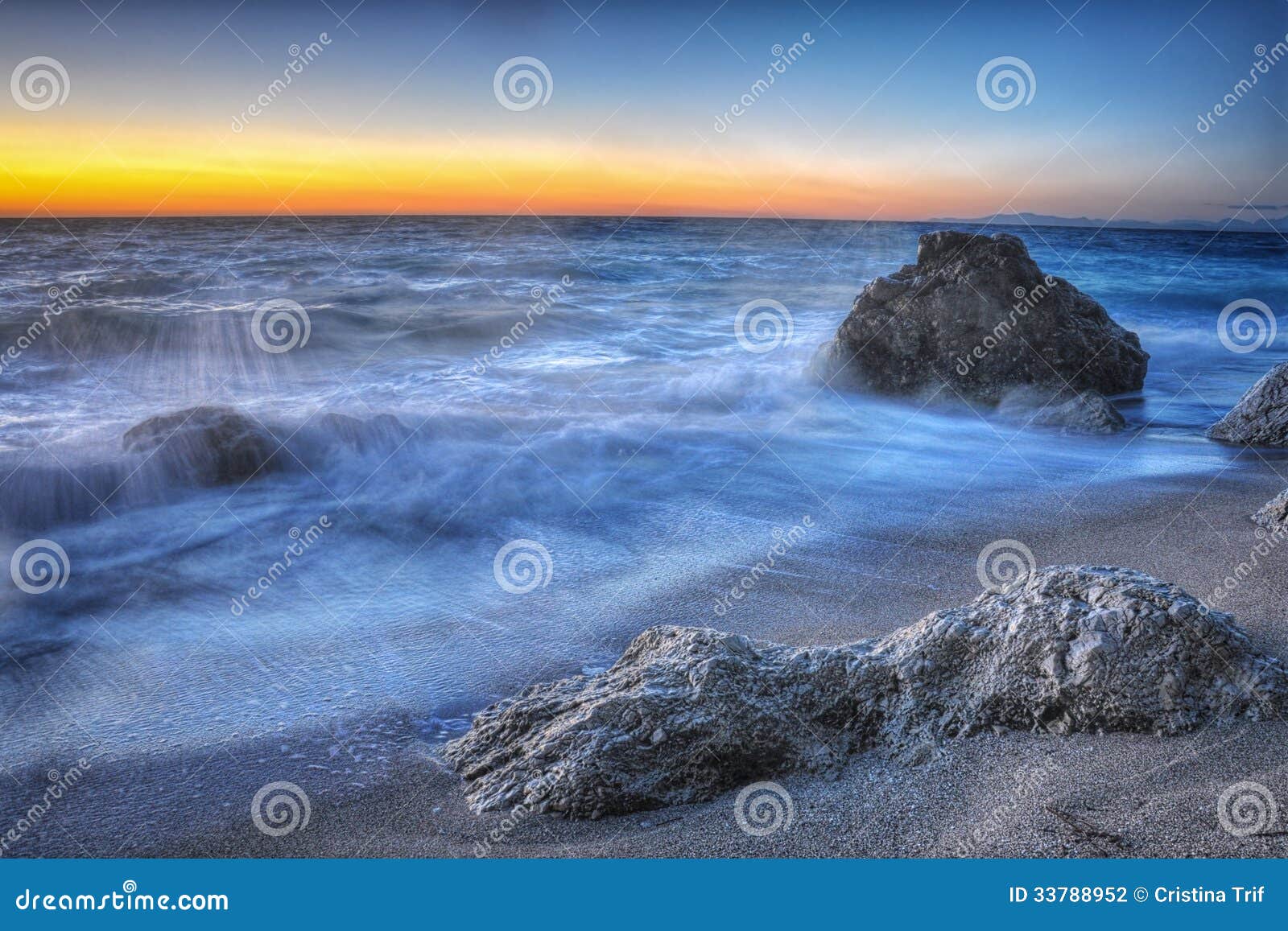 Beautiful Beach at Sunset in Lefkada,Greece Stock Photo - Image of ...