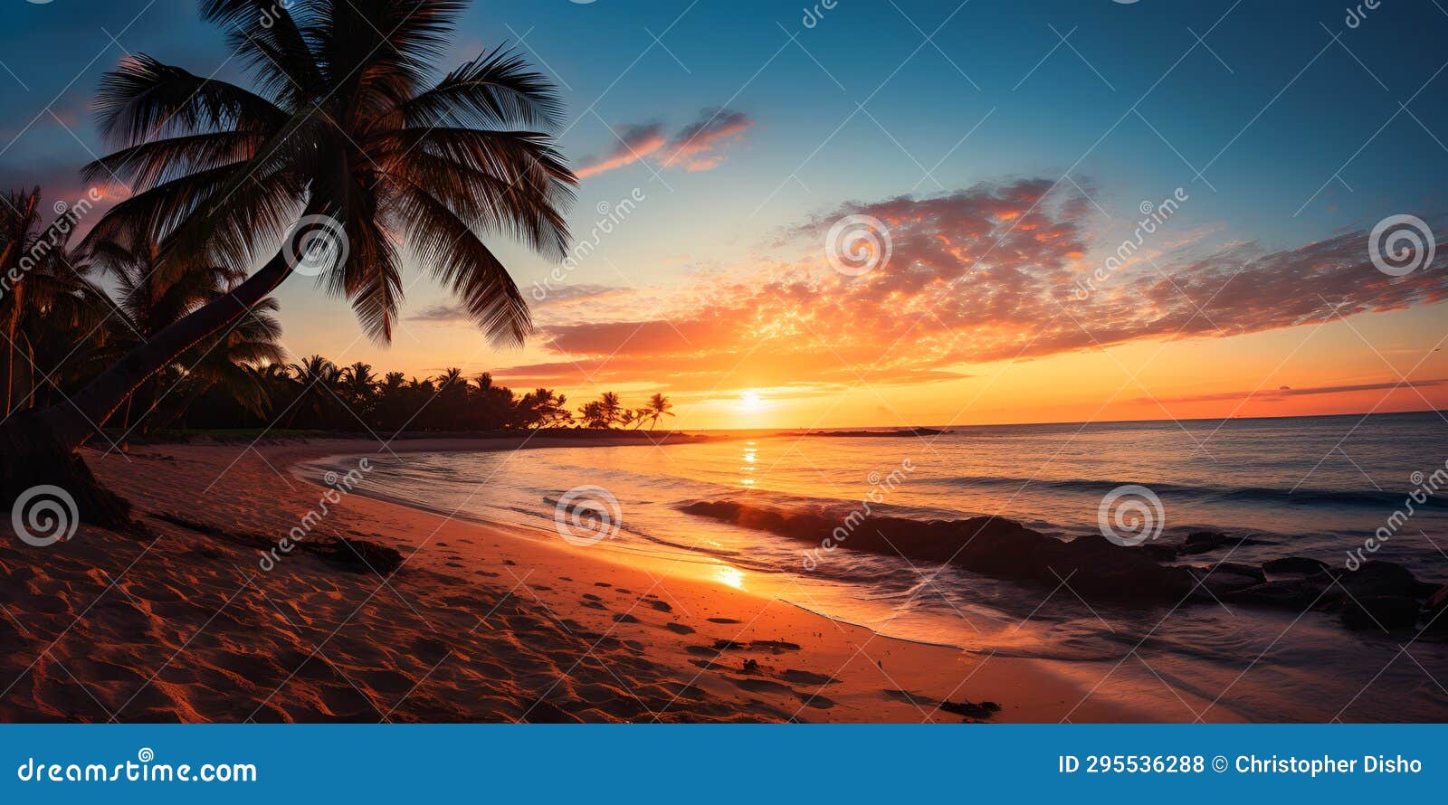 Beautiful Beach at Sunset a Wide Angle Shot of the Beach, Ideal for ...