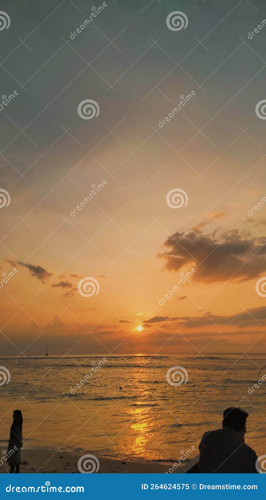 Beautiful beach sunsets stock image. Image of wave, dawn - 264624575