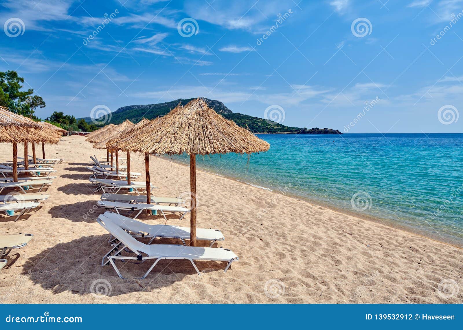 Beautiful Beach in Toroni, Greece Stock Photo - Image of beautiful ...