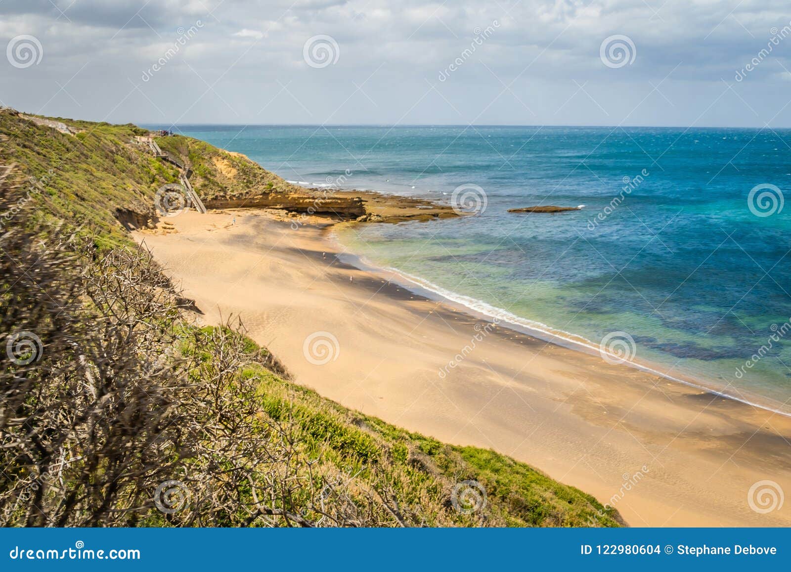 Beautiful Beach in Torquay in the Summer, Australia Stock Photo - Image ...