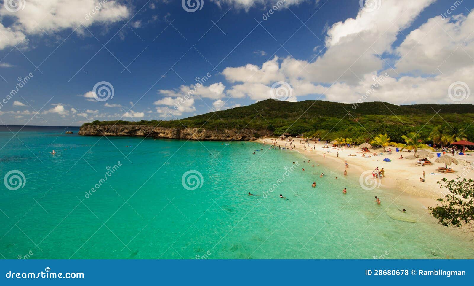 Beautiful Beach with Turquoise Waters in the Caribbean Stock Photo ...