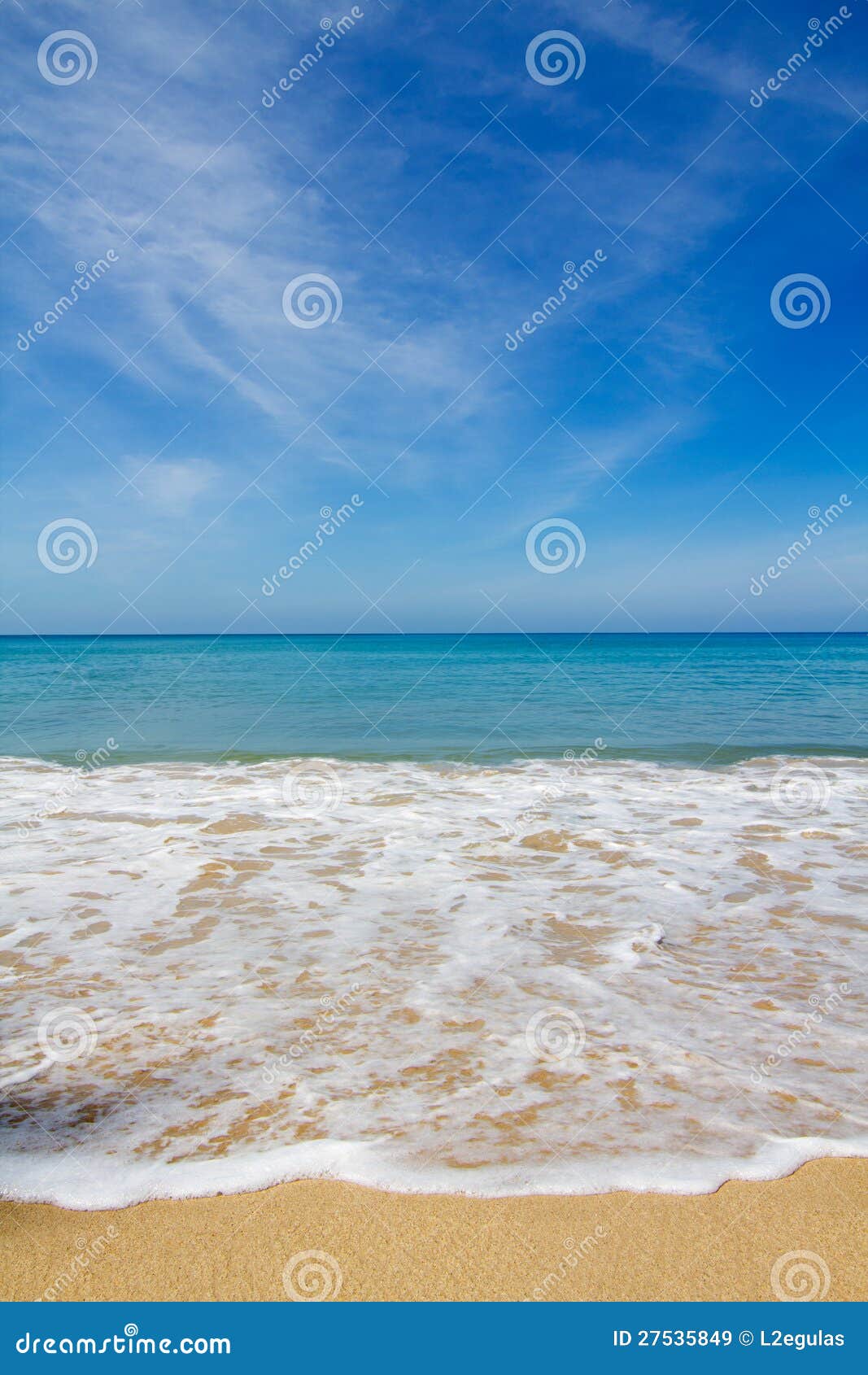 Beautiful beach, Vertical stock image. Image of sunlight - 27535849