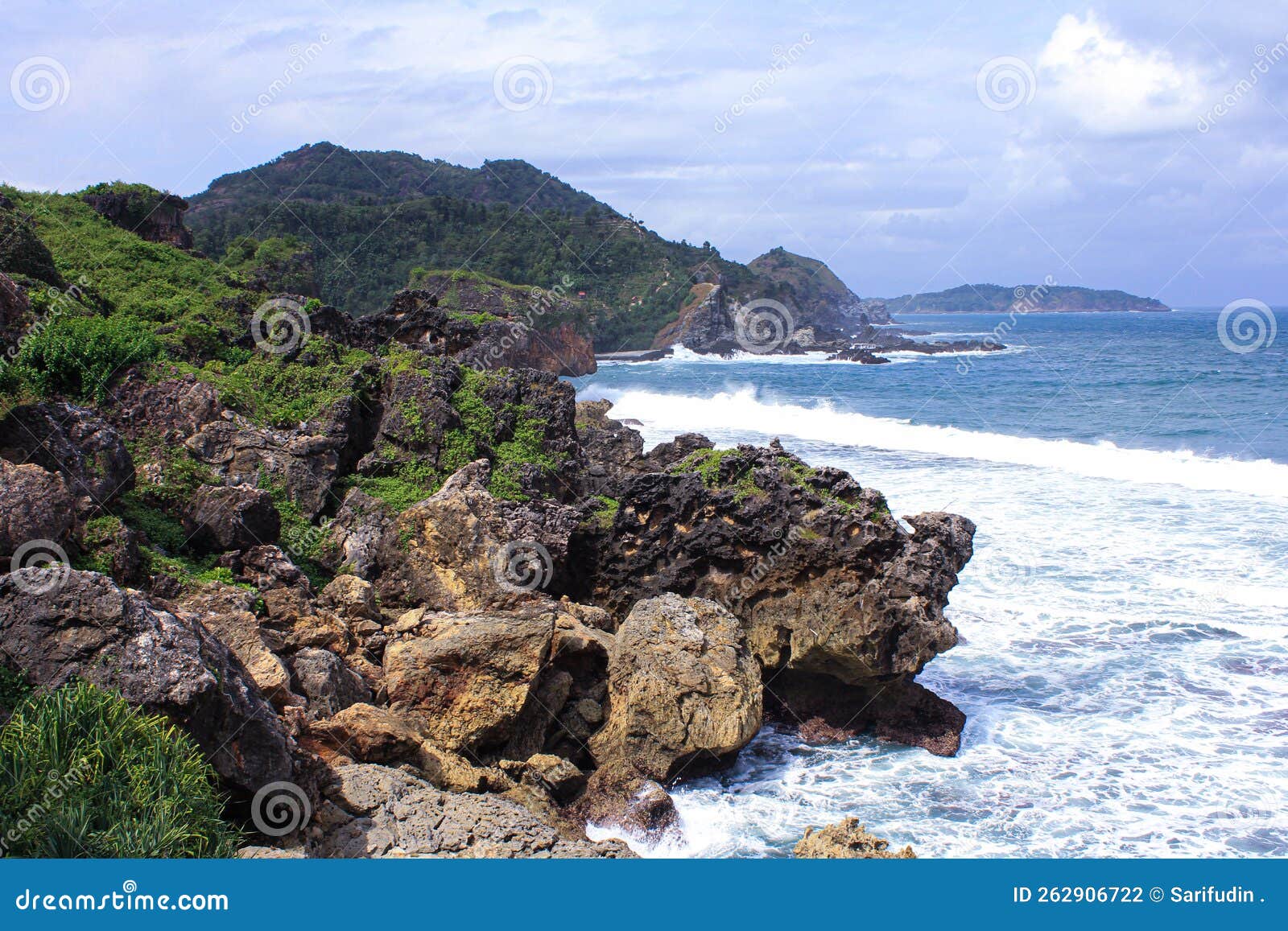 Beautiful Beach View with Waves Stock Photo - Image of vacation, cape ...