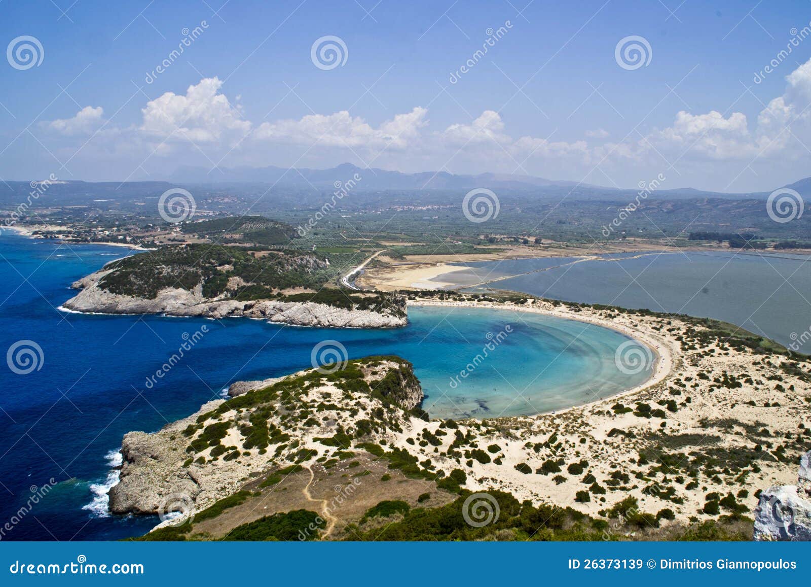 The Beautiful Beach of Voidokilia, Pylos Stock Image - Image of franks ...