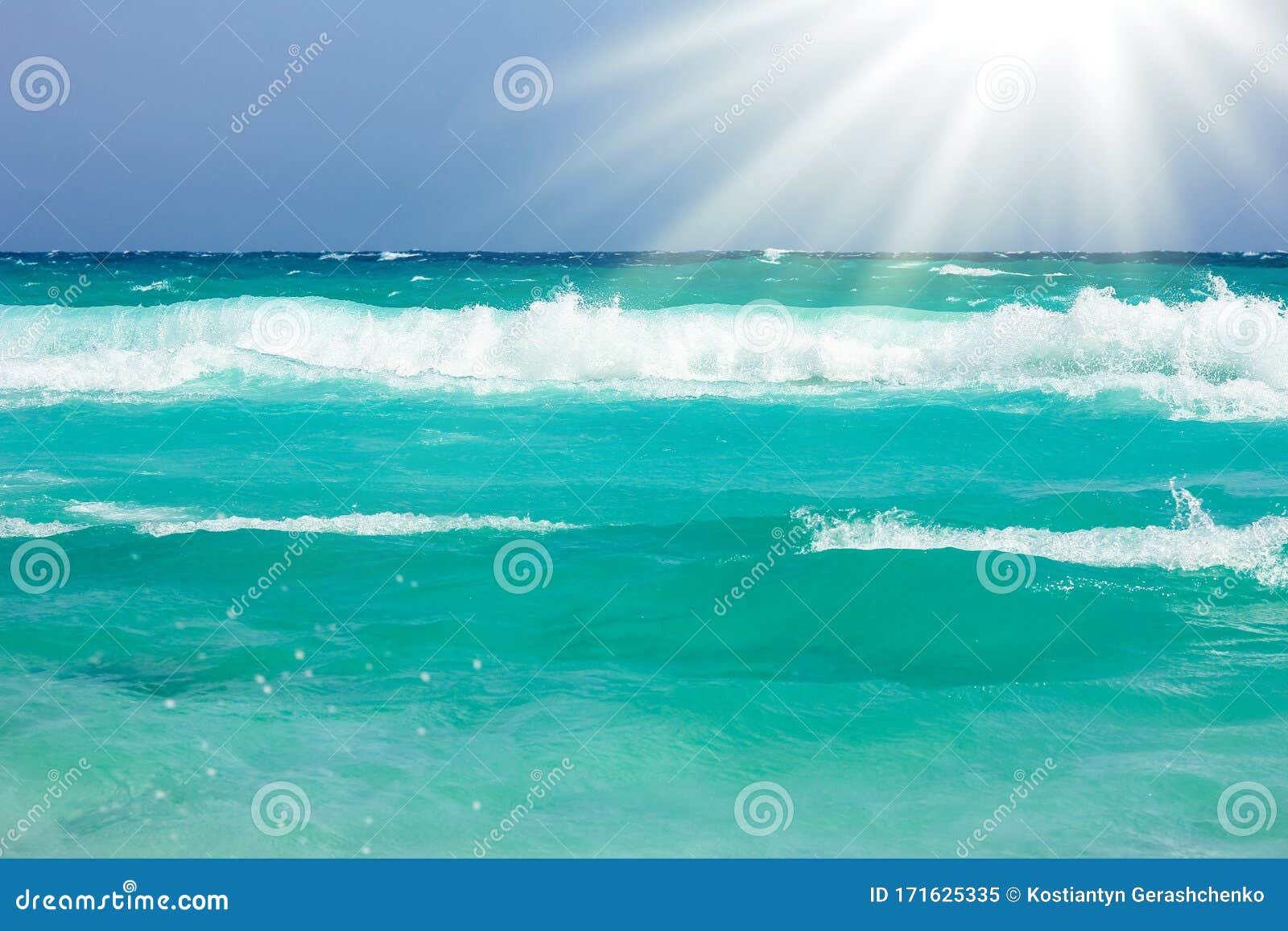 Beautiful Beach with Waves in the Nature of the Background Stock Image ...