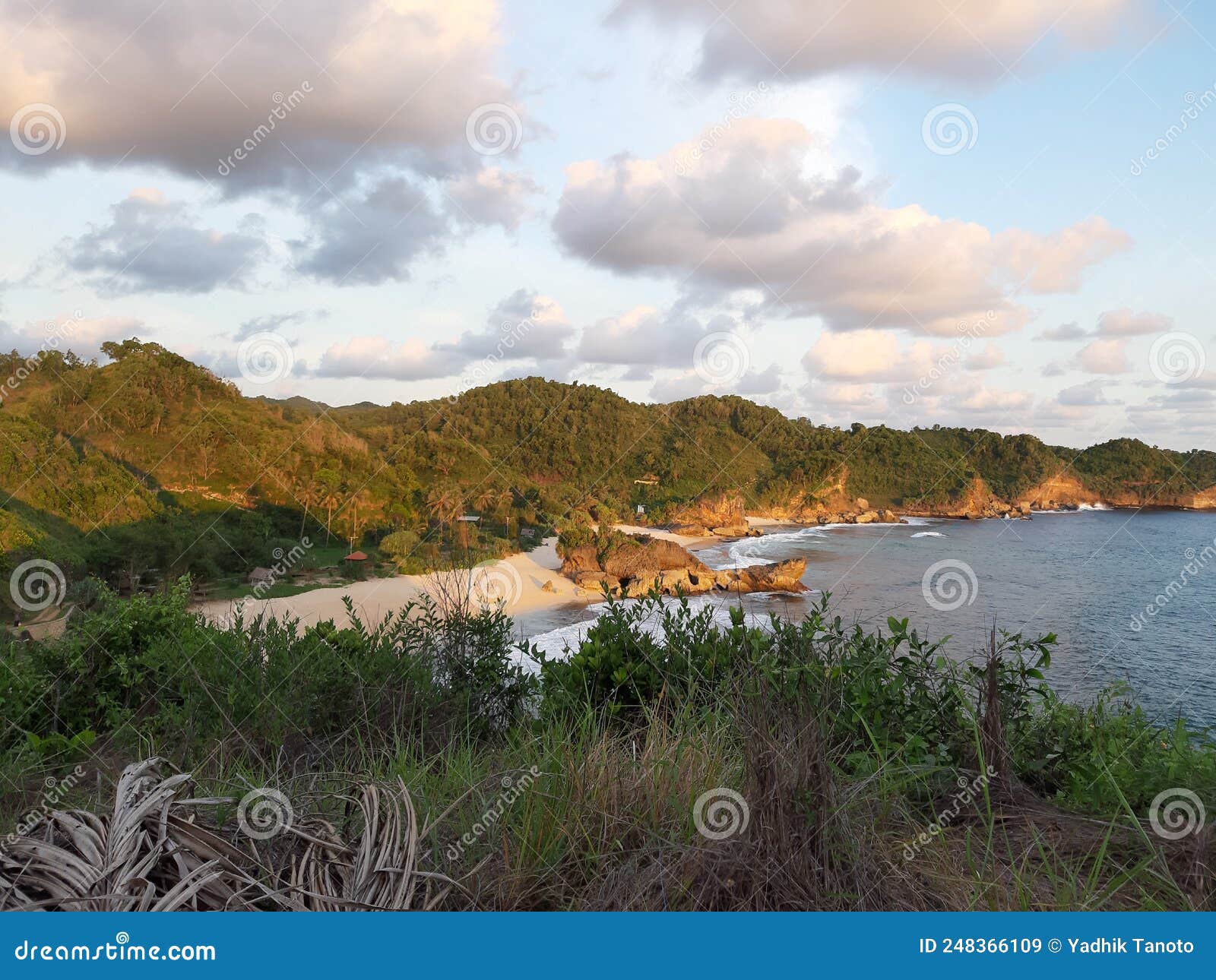 Beautiful Beaches of East Java, Indonesia Stock Image - Image of hill ...