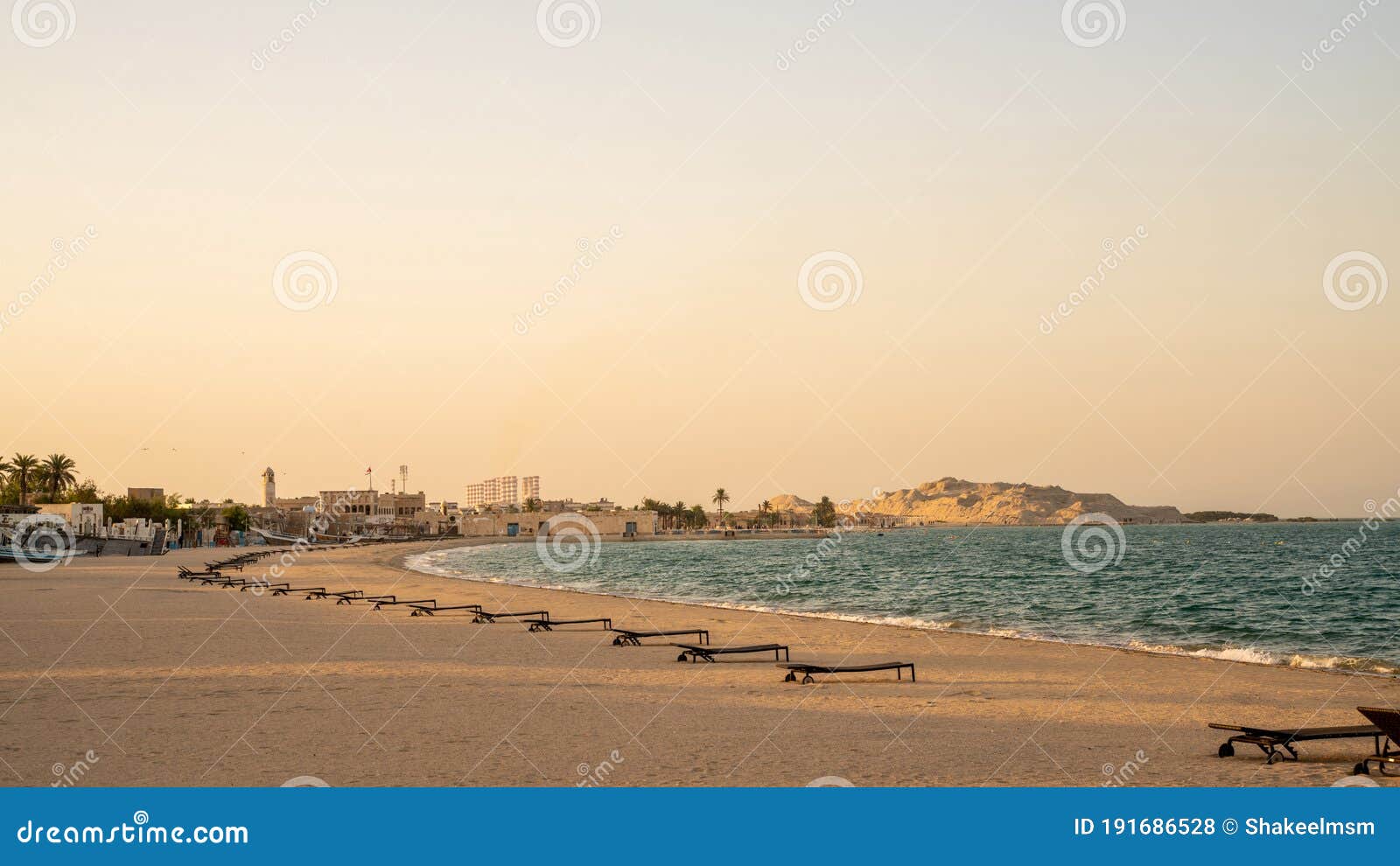 Beautiful Beaches in Qatar. Al Wakrah Beach Stock Photo - Image of ...