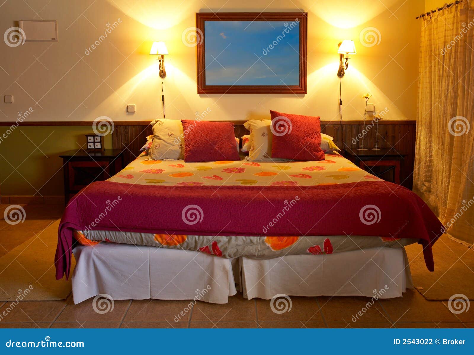 Beautiful bed stock photo. Image of house, motel, guesthouse - 2543022