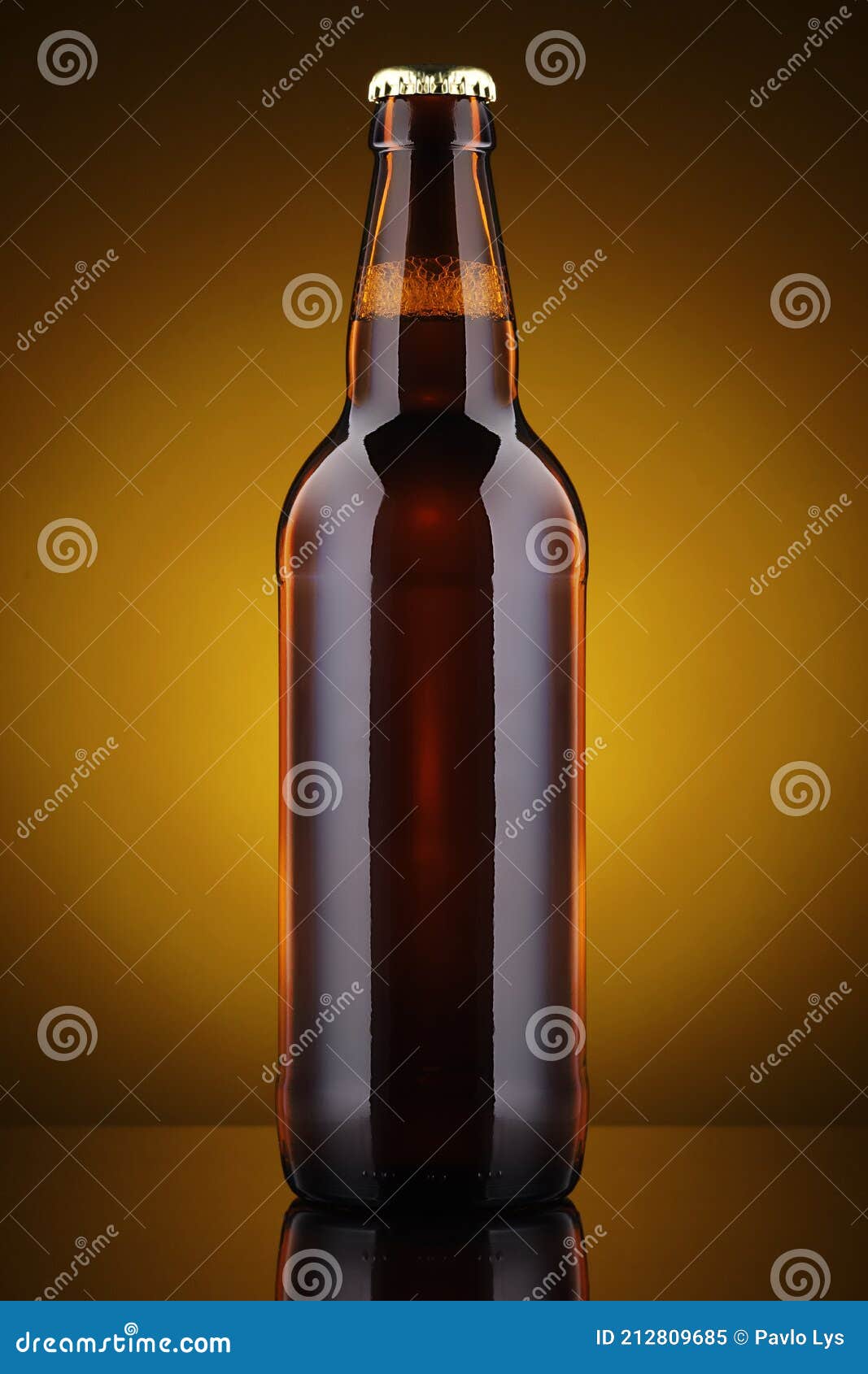 Beautiful Beer Bottle without Label Stock Image - Image of bottle ...