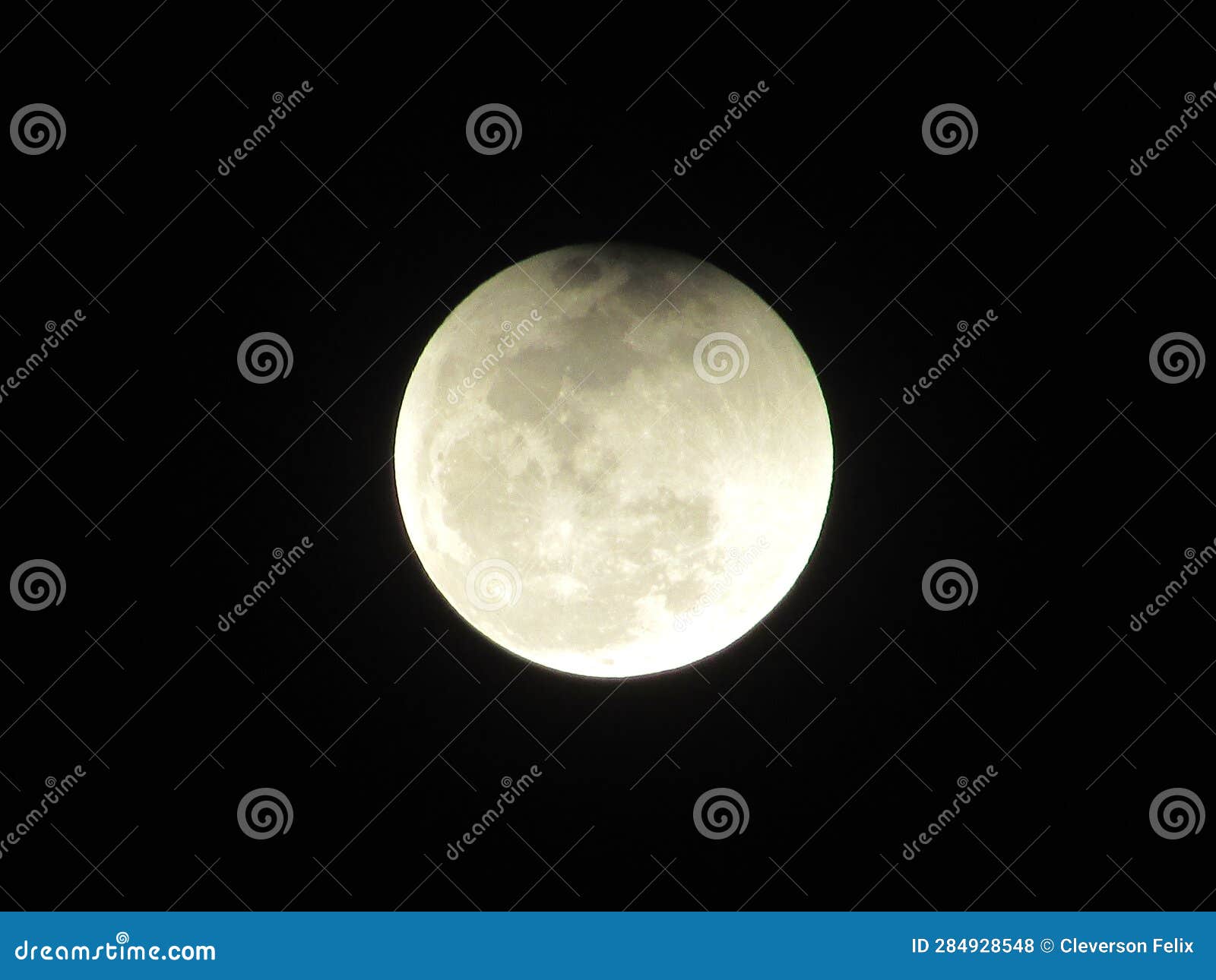 A Beautiful Beginning of a Lunar Eclipse Stock Photo - Image of plasma ...