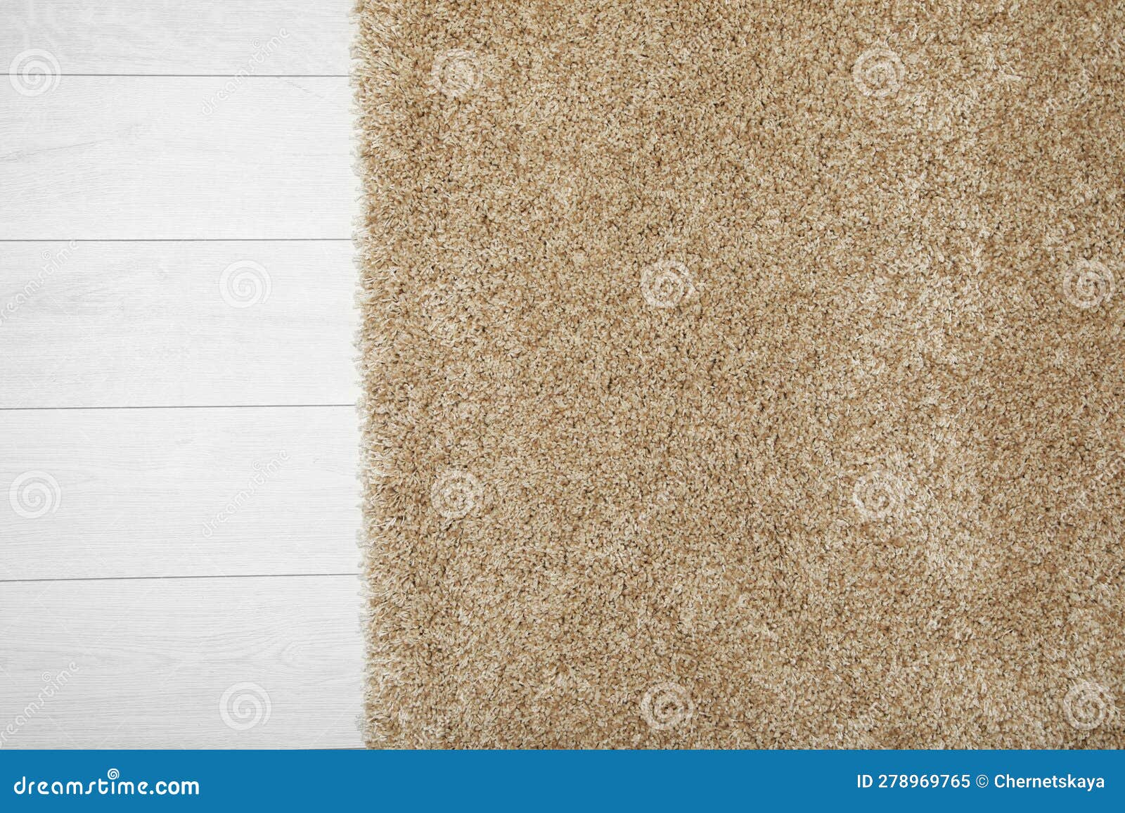 Beautiful Beige Carpet on Floor, Top View. Space for Text Stock Image ...