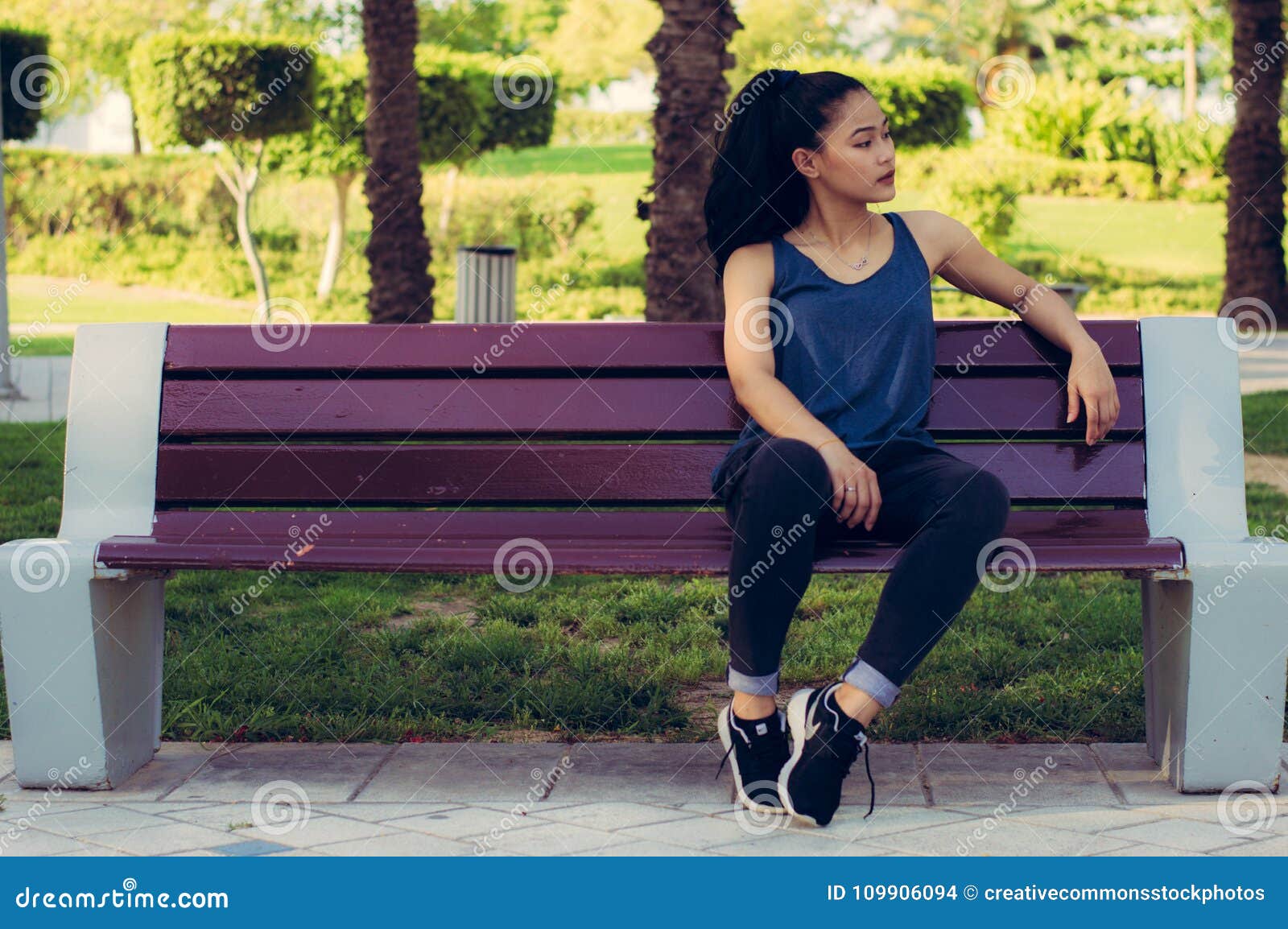 Beautiful, Bench, Fashion Picture. Image: 109906094