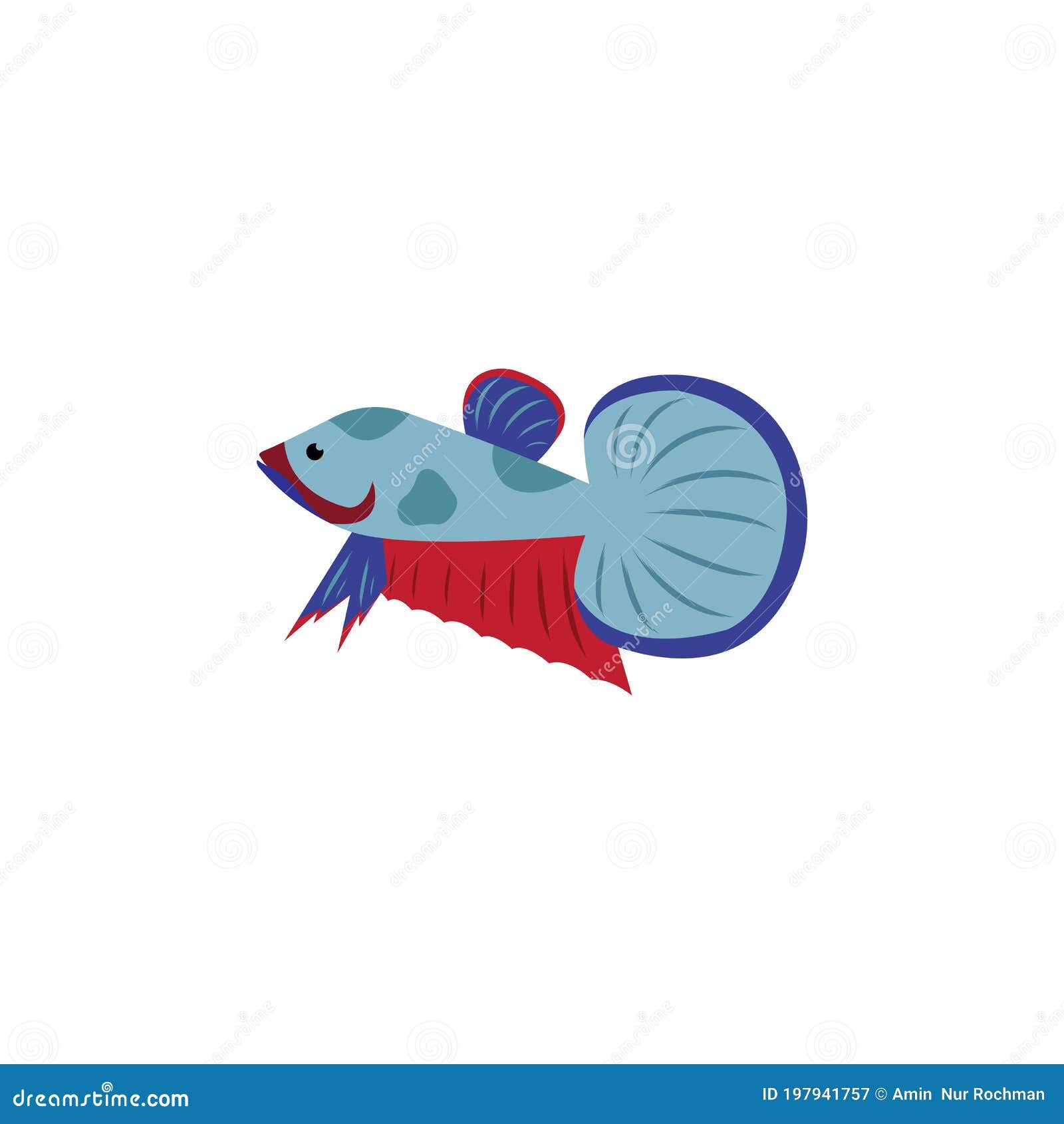 Beautiful Betta Fish Vector Stock Vector - Illustration of fighting ...