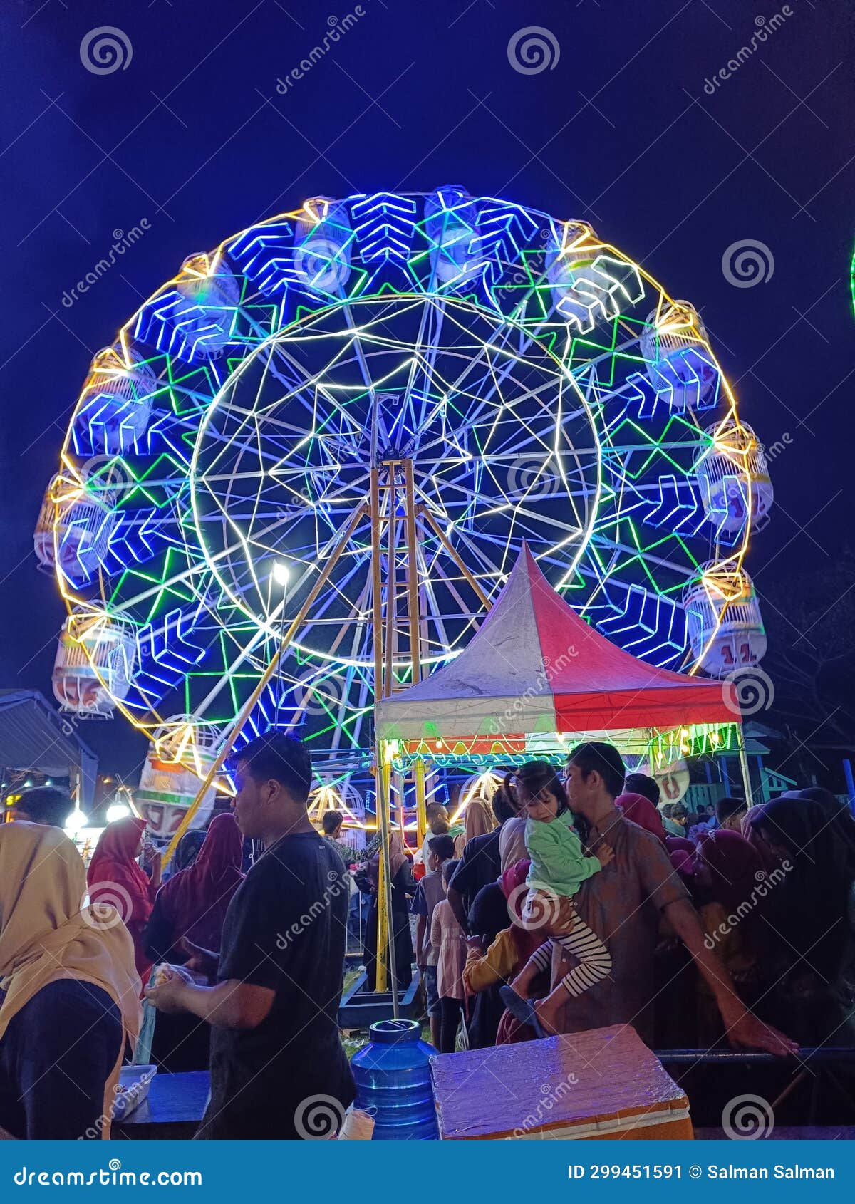 Beautiful Bianglala with Blue Night Sky Editorial Photo - Image of blue ...