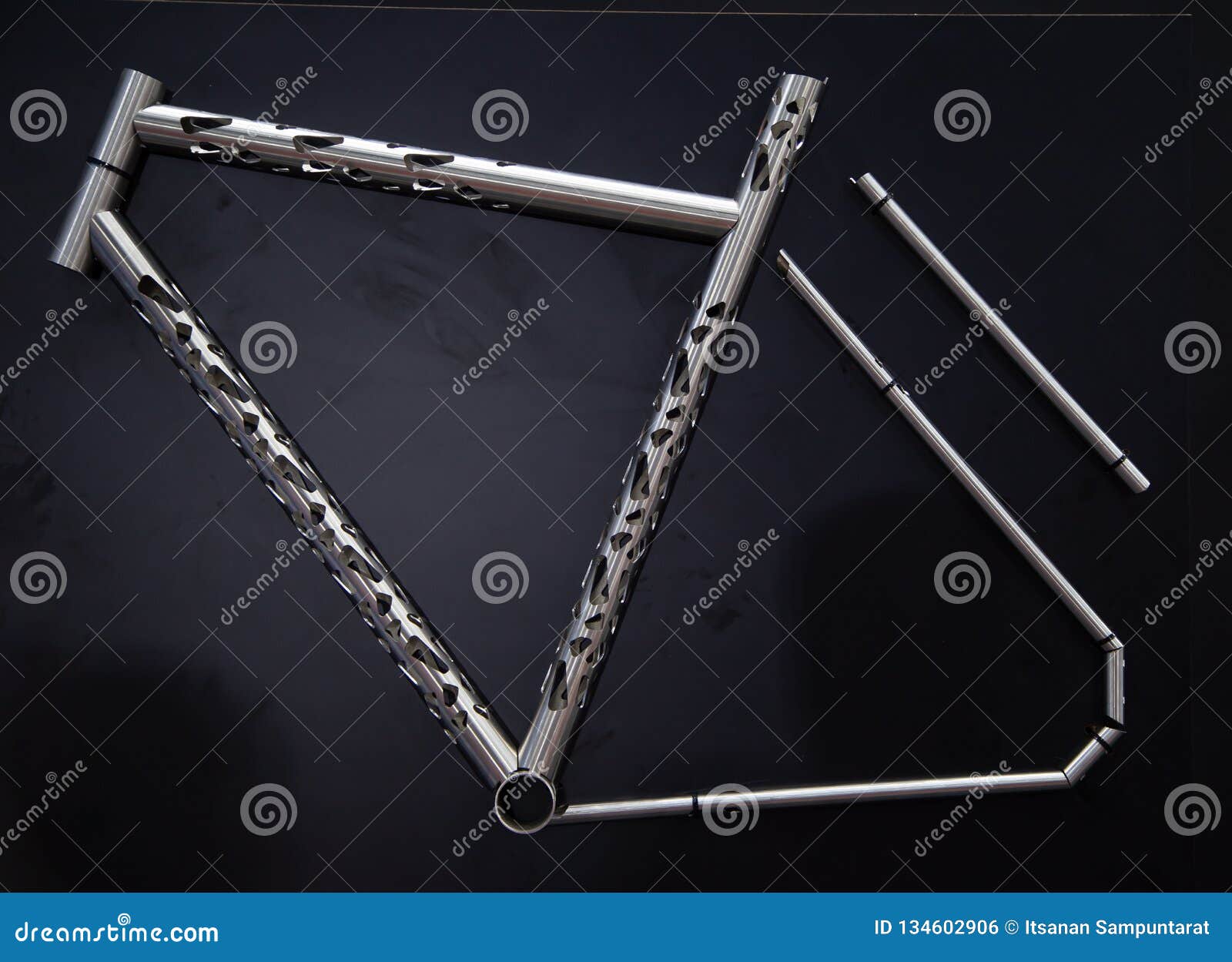 Beautiful bicycle frame stock photo. Image of factory - 134602906