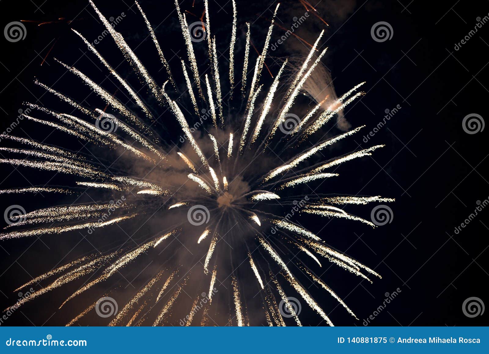 Beautiful Big Firework Explosion on the Sky Stock Image - Image of ...