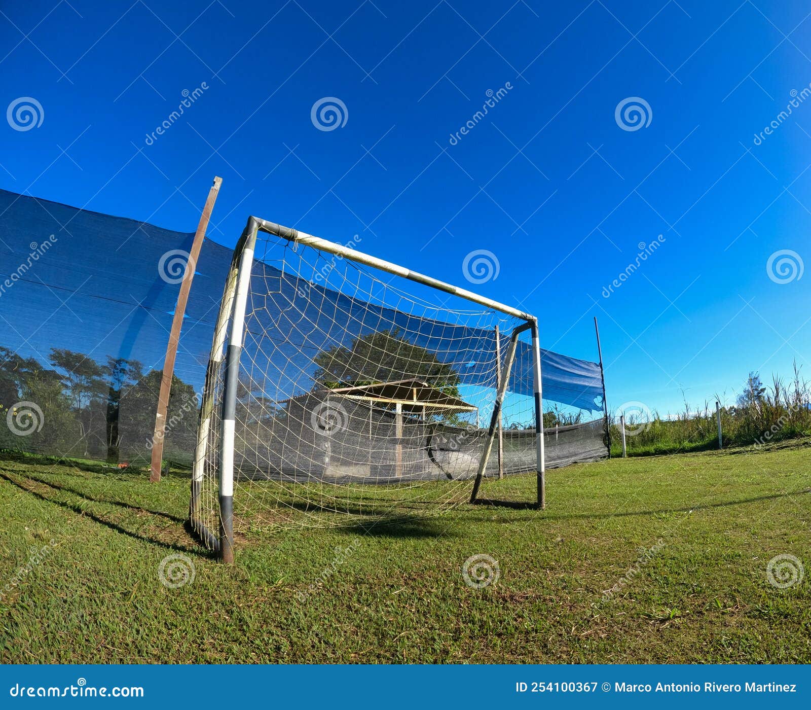 Beautiful and Big Soccer Goal Stock Image - Image of orange, fight ...