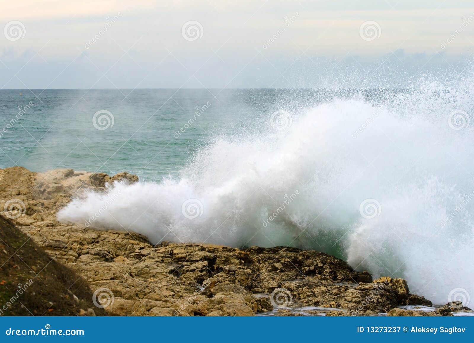 Beautiful Big Wave Shattered on the Rocks Stock Image - Image of splash ...