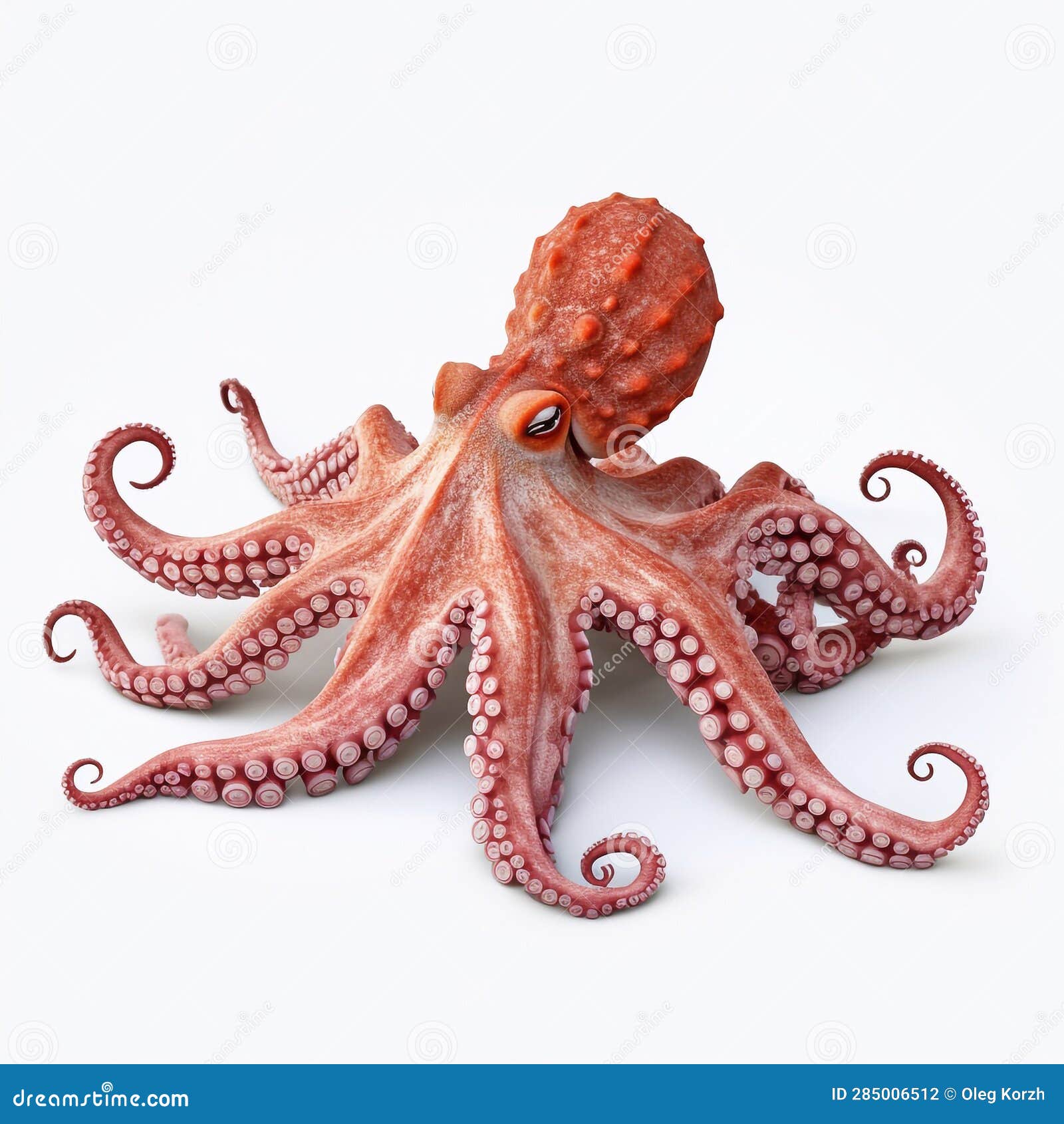 Beautiful Big Wild Octopus Looking Forward is Shown in Full Length, Ai ...