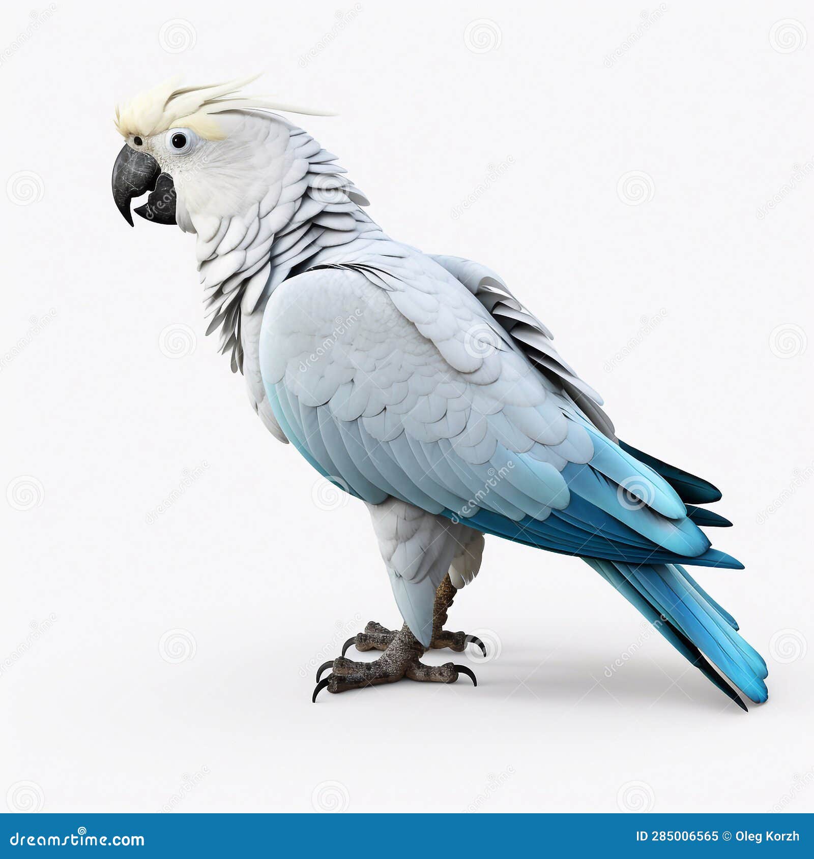 Beautiful Big Wild Parrot Looking Forward is Shown in Full Length, Ai ...