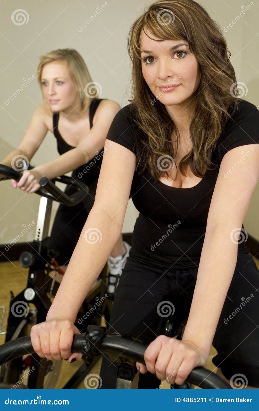 Beautiful Biking stock image. Image of brunette, beautiful - 4885211