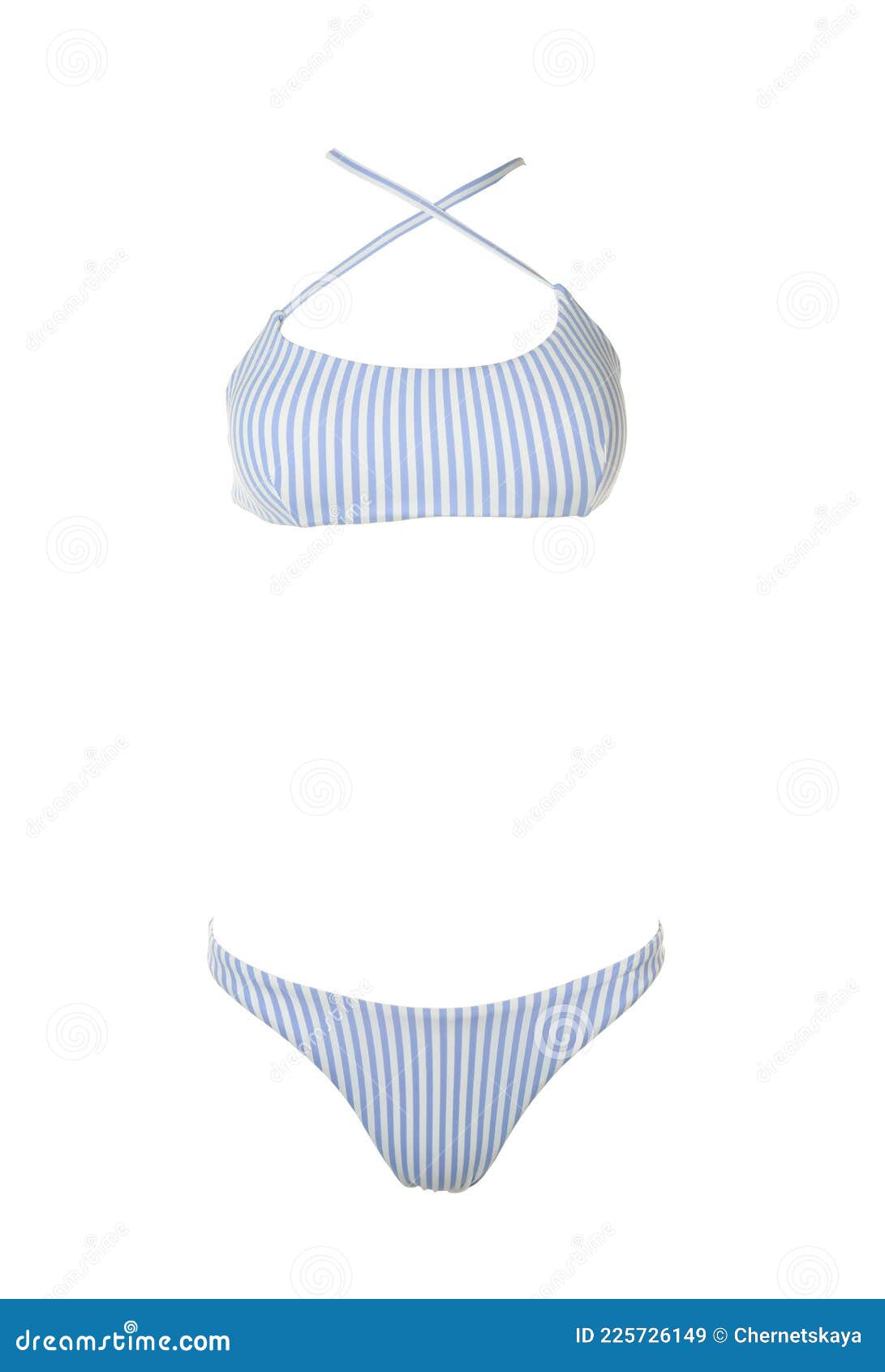 Beautiful Bikini Isolated On White Stylish Swimsuit Stock Image