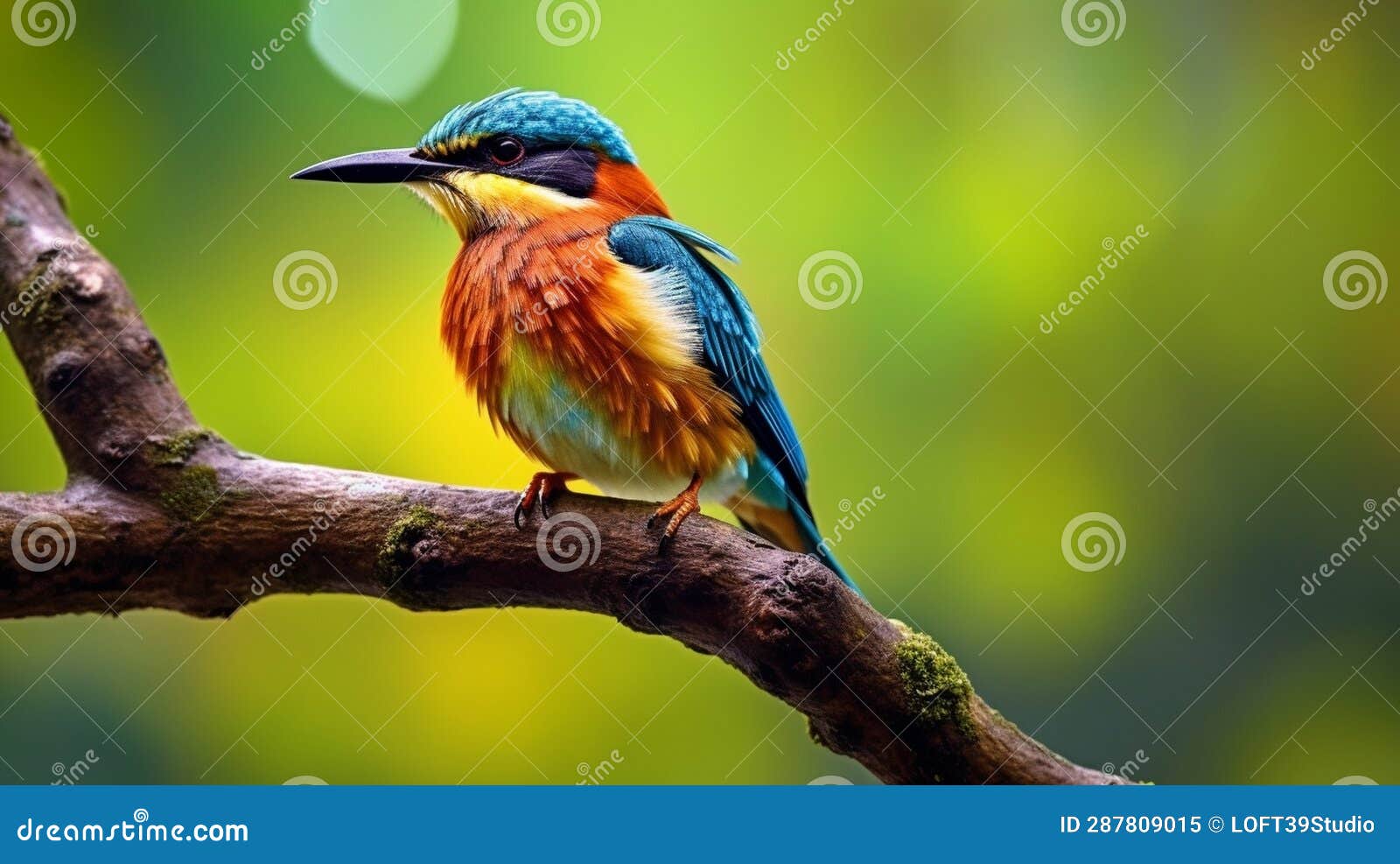 Beautiful_bird_rest_on_a_branch_1690601170267_5 Stock Illustration ...
