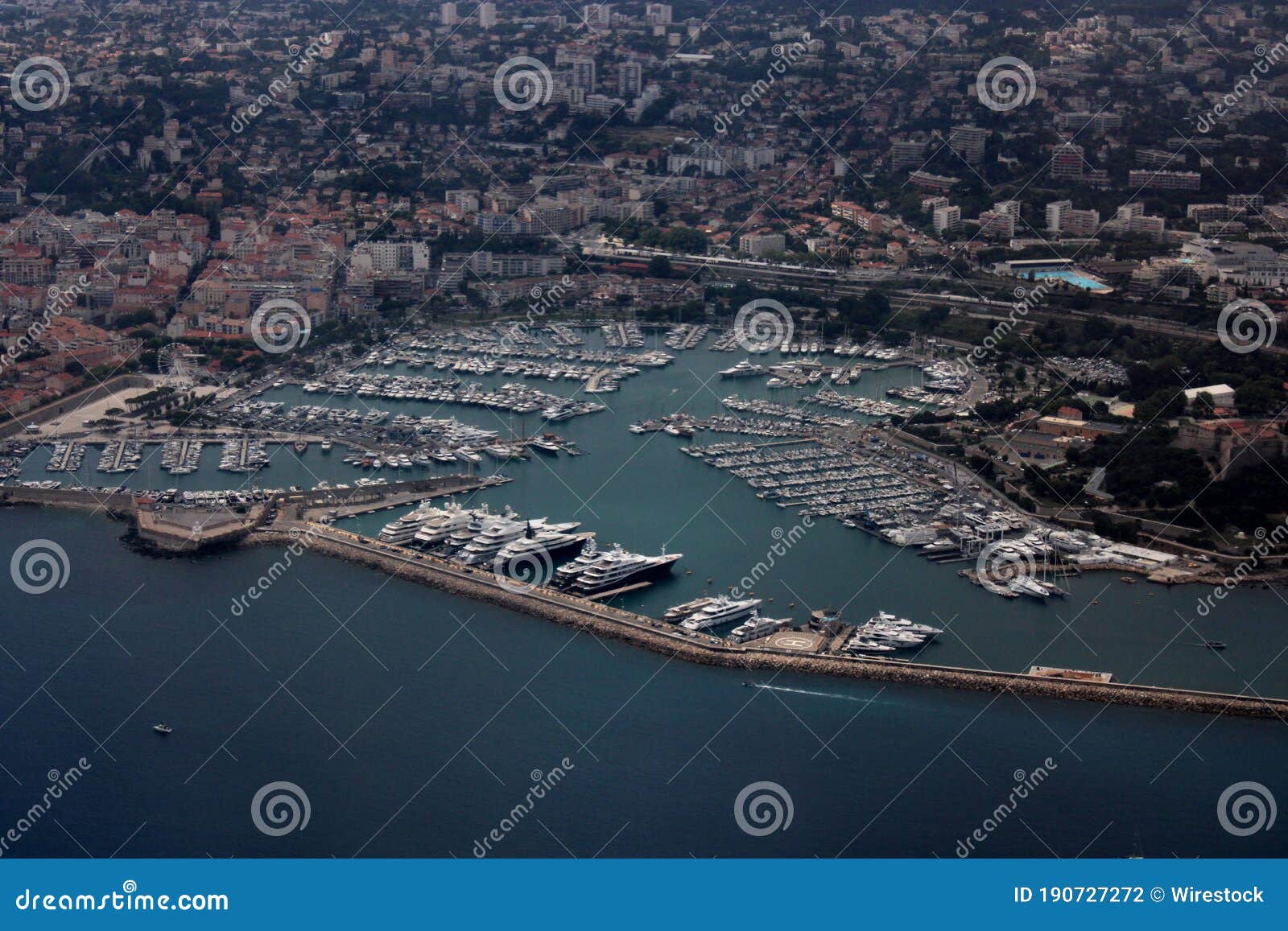 Beautiful Bird S Eye View of Harbor and Cityscape Stock Photo - Image ...