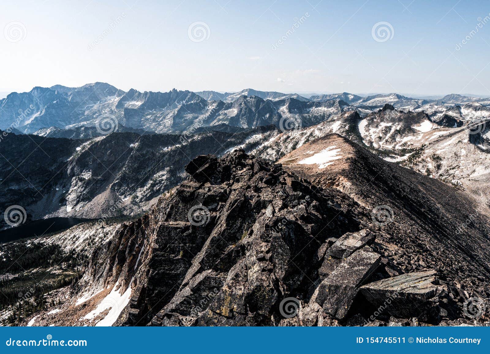 The Beautiful Bitterroot Mountains of Montana. Stock Image - Image of ...