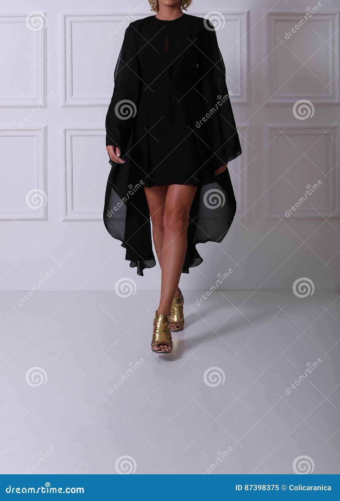 Beautiful Black Dress Stock Image Image Of Ball Clothing 87398375