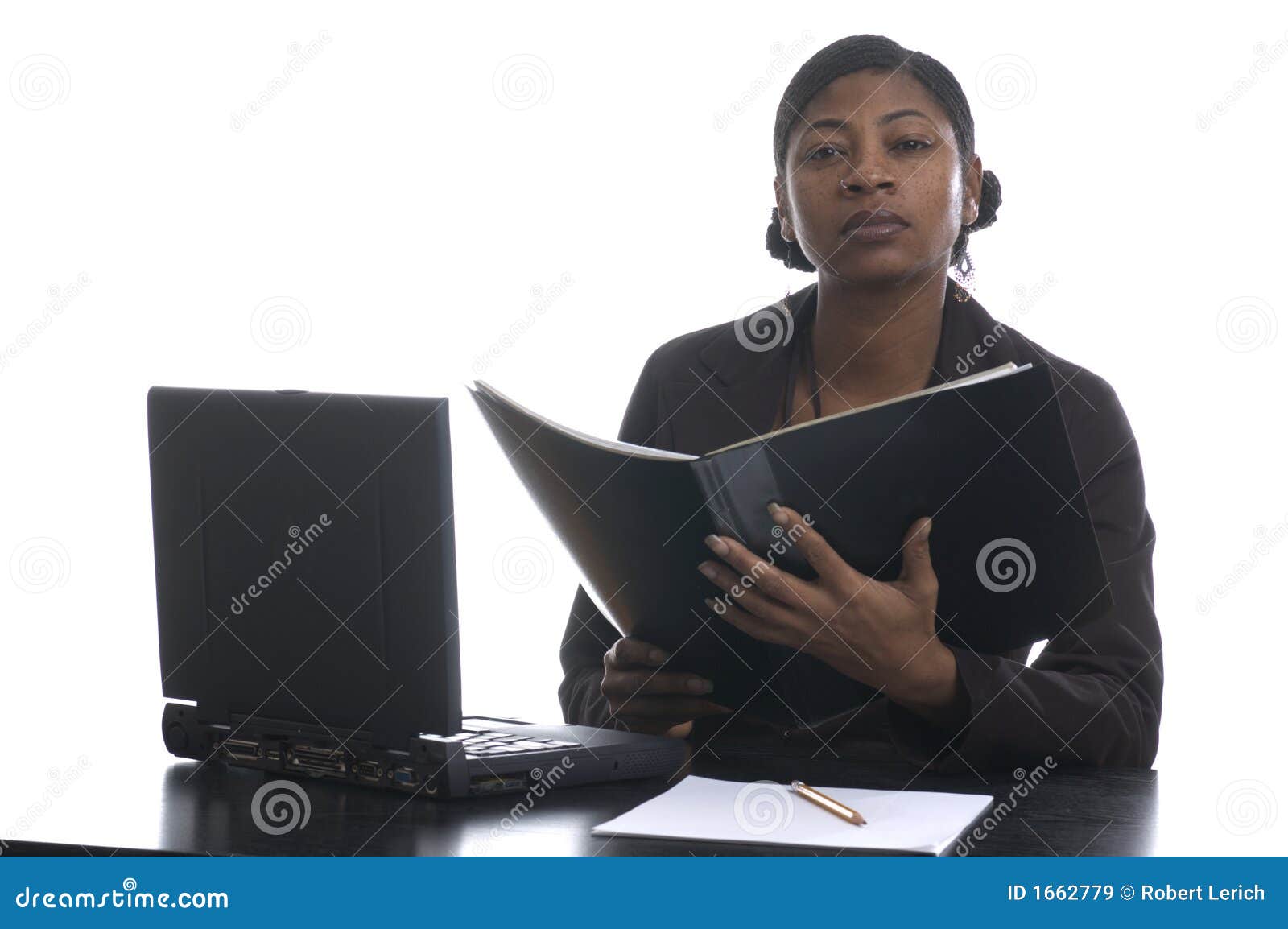 Beautiful Black Female Executive Stock Image - Image of freckled ...