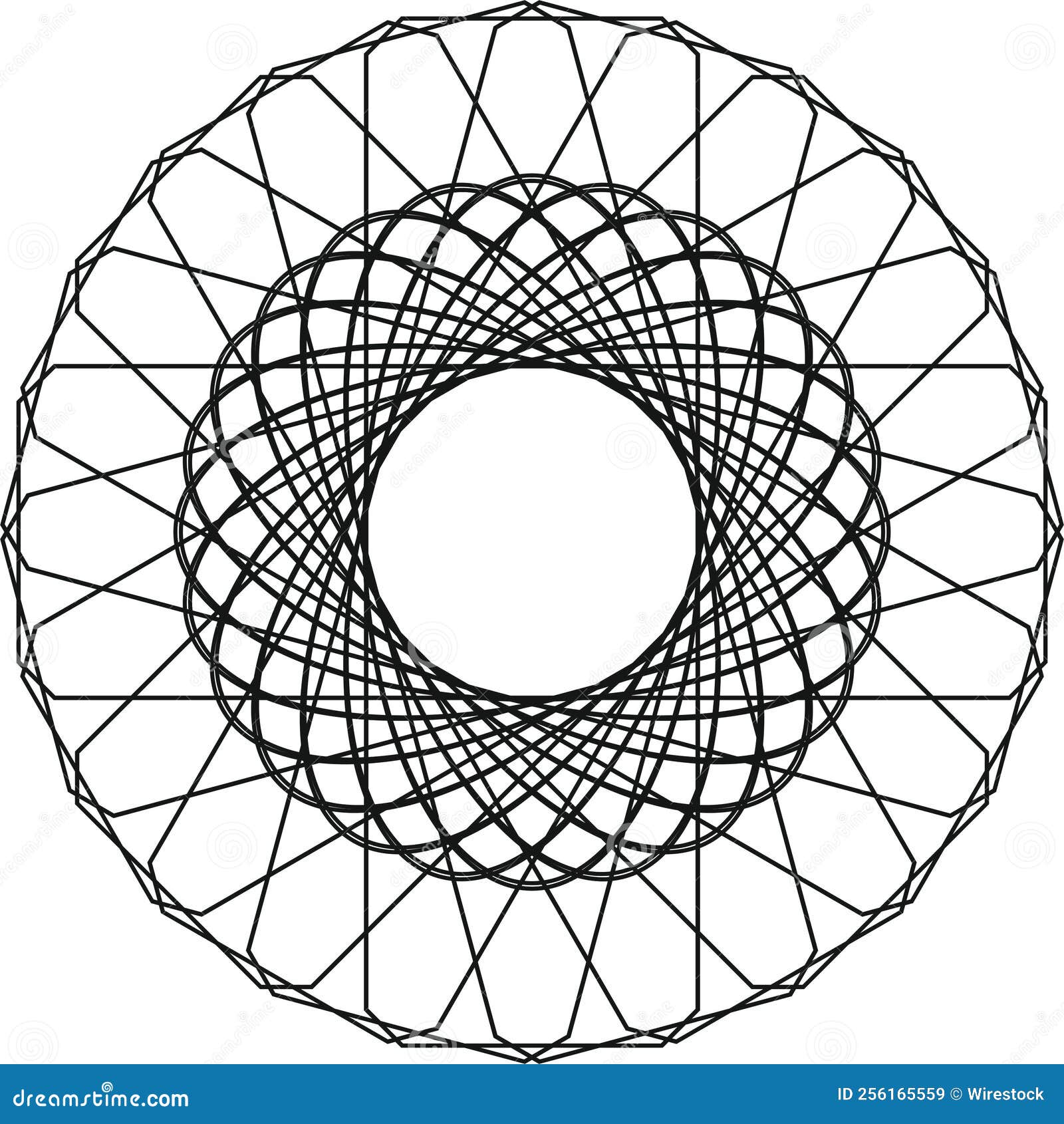 Beautiful Black Geometric Pattern on White Background Stock ...