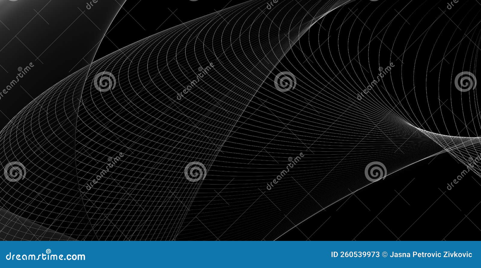 Black Metallic Grid Wave Abstract Background Stock Illustration ...