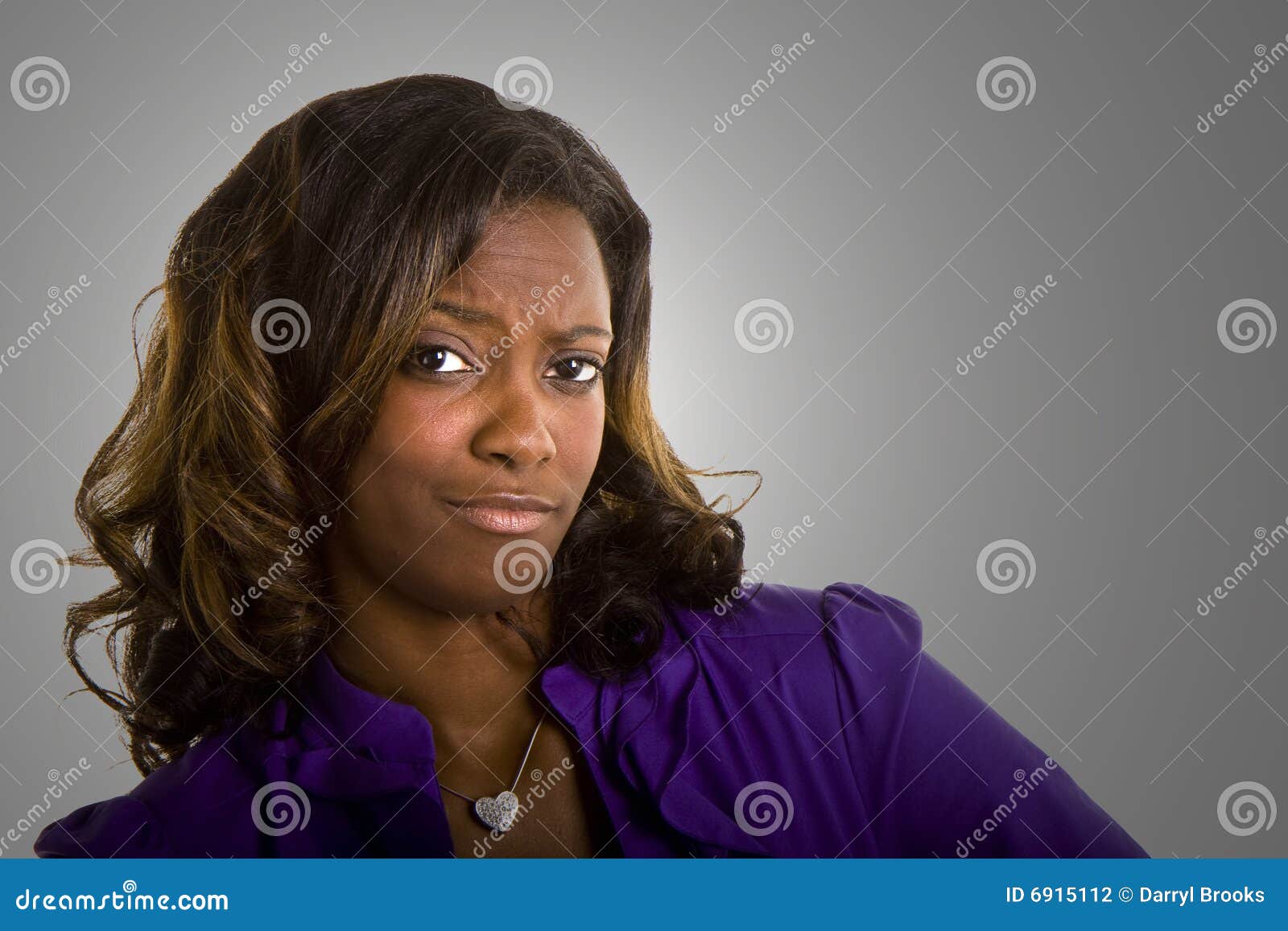 Beautiful Black Woman with Attitude on Grey Stock Photo - Image of ...
