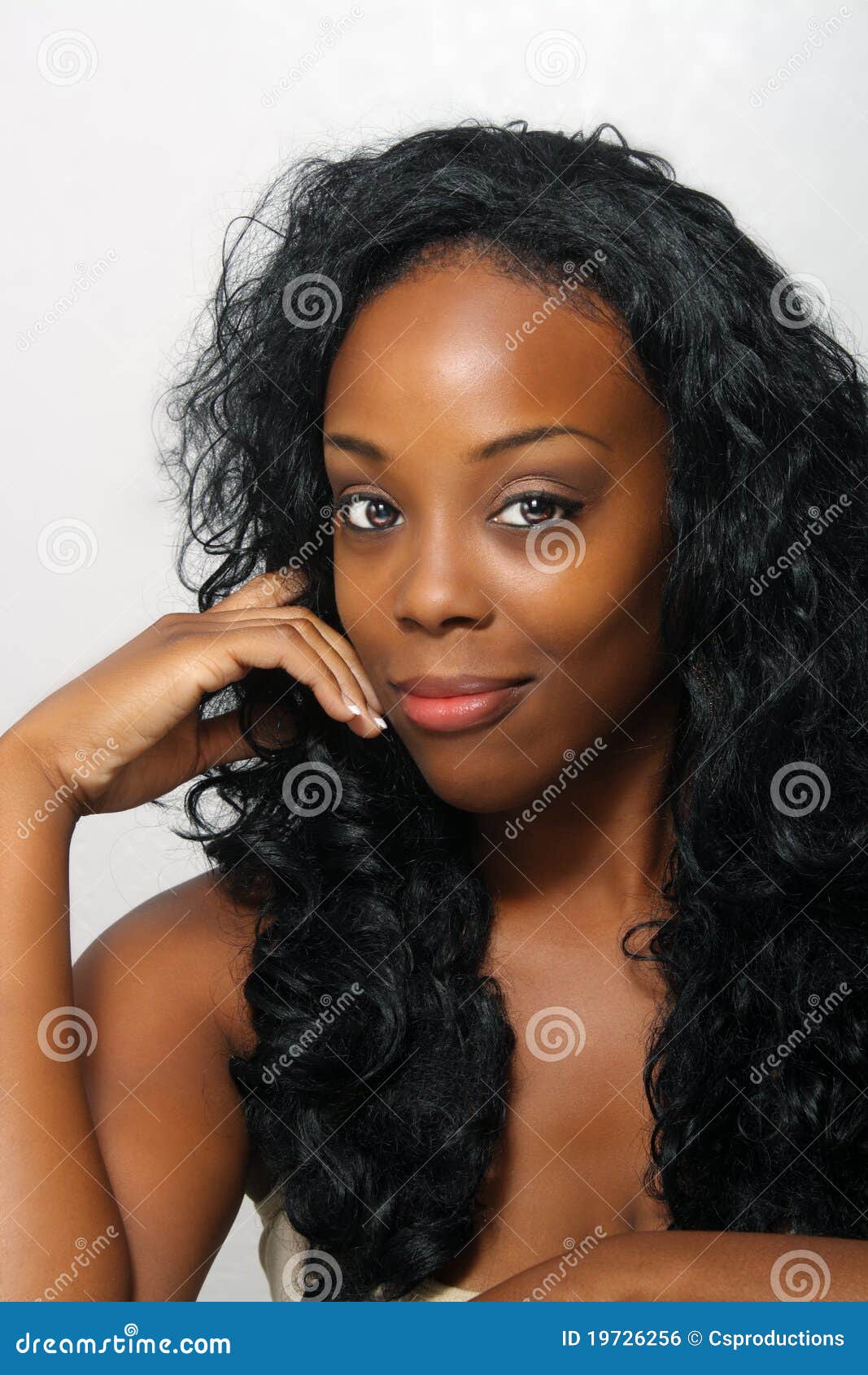 Beautiful Black Woman, Headshot Stock Photo - Image of human ...