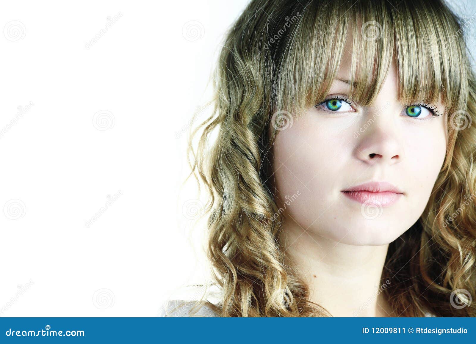 Beautiful Blond Girl Looking in Camera Stock Image - Image of female ...