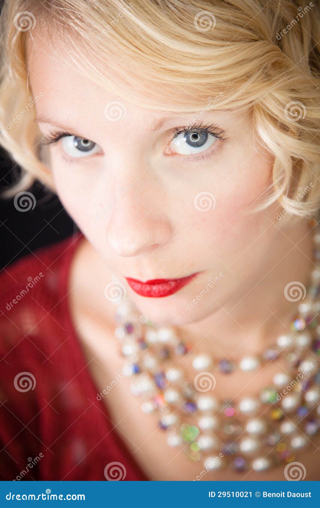 Beautiful Blond Serious Lady Portrait Stock Image - Image of female ...