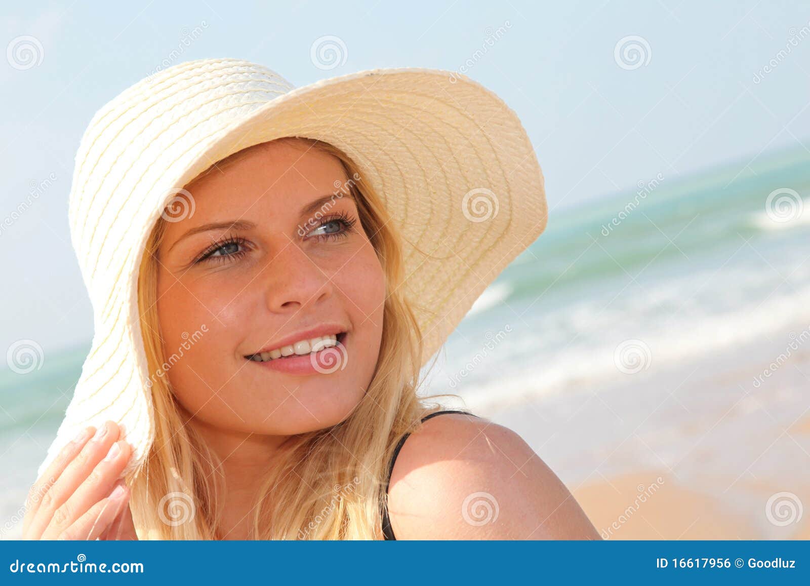 Beautiful Blond Woman at the Beach Stock Photo - Image of lifestyle ...