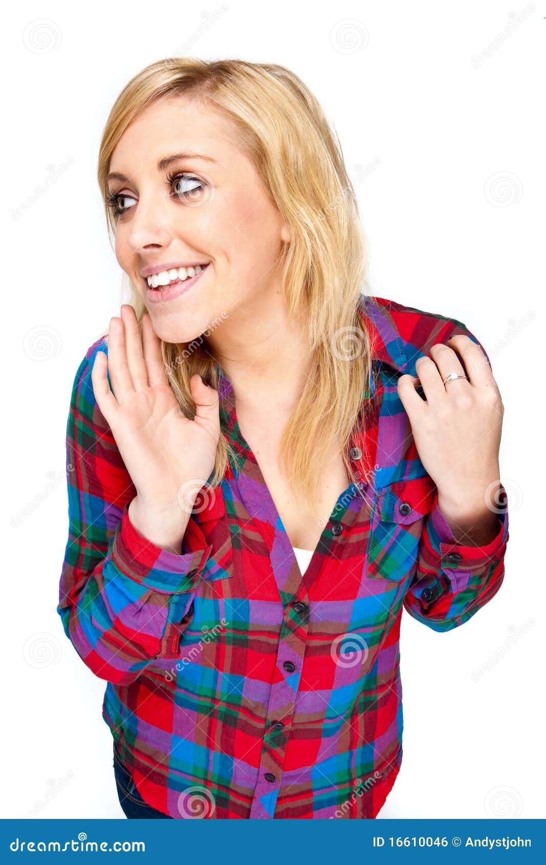 Beautiful Blond Woman Having Fun Stock Photo - Image of expression ...