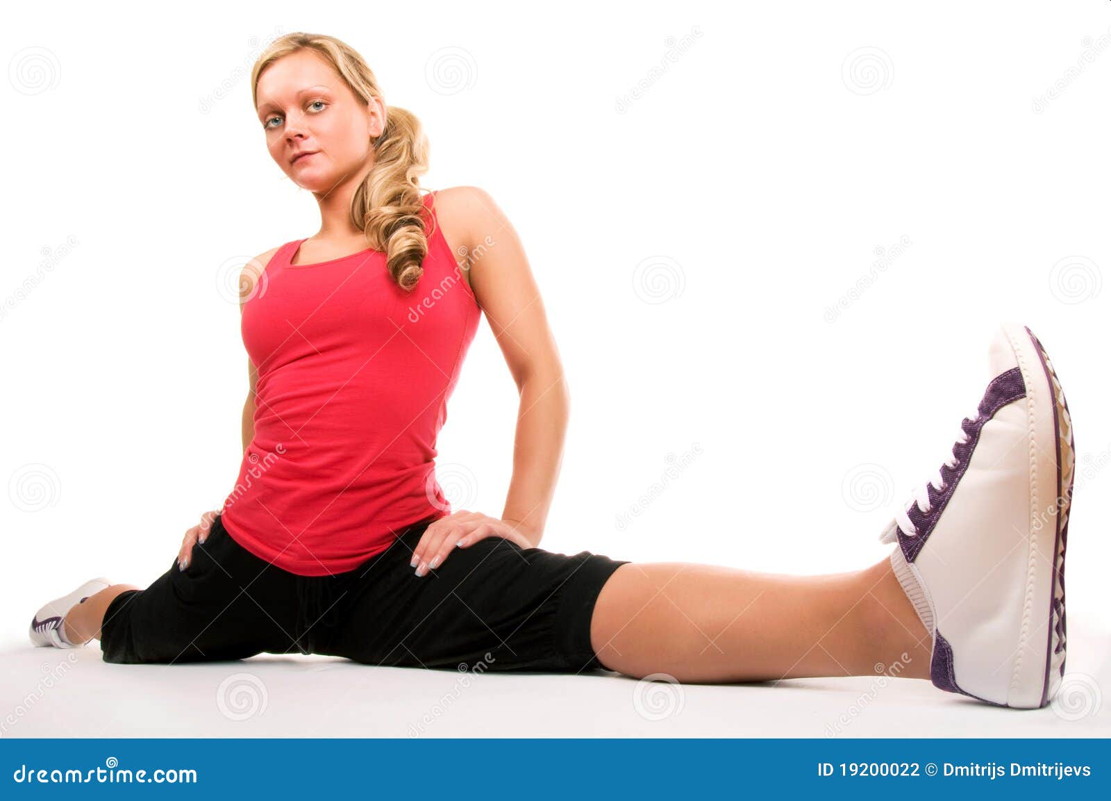 Beautiful Blond Women Exercising Stock Photo - Image of model, body ...
