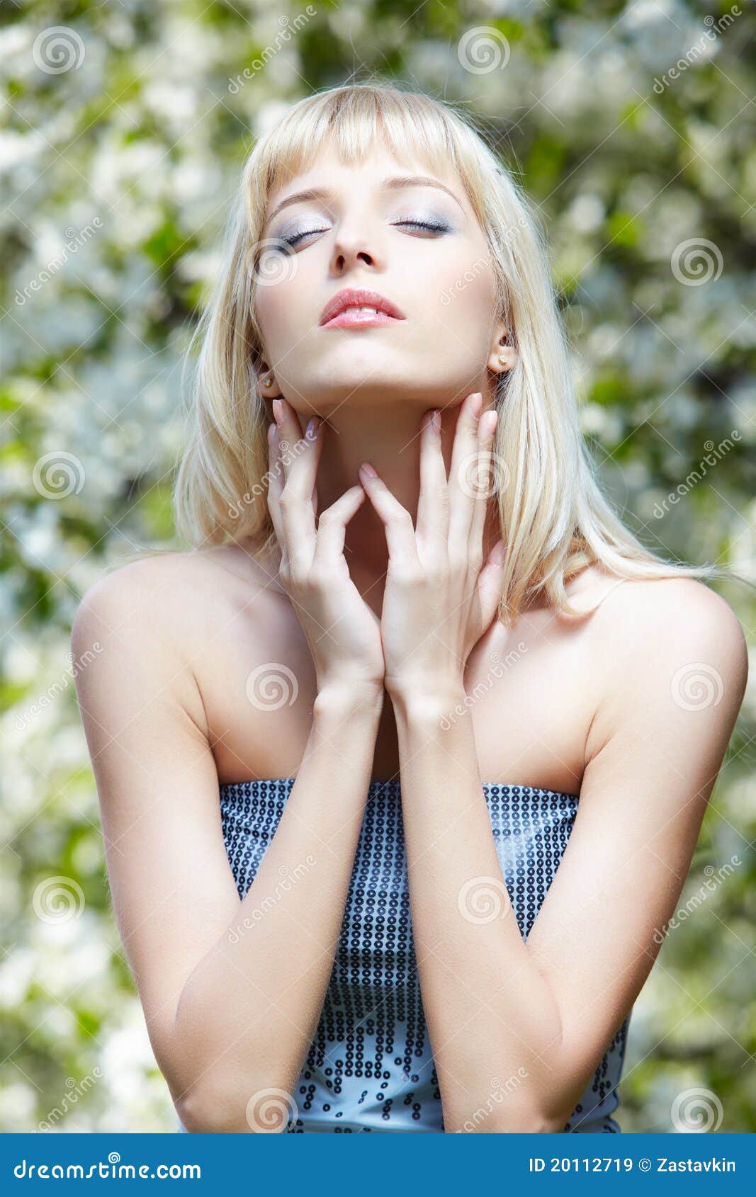 Beautiful blonde stock image. Image of healthy, blue - 20112719