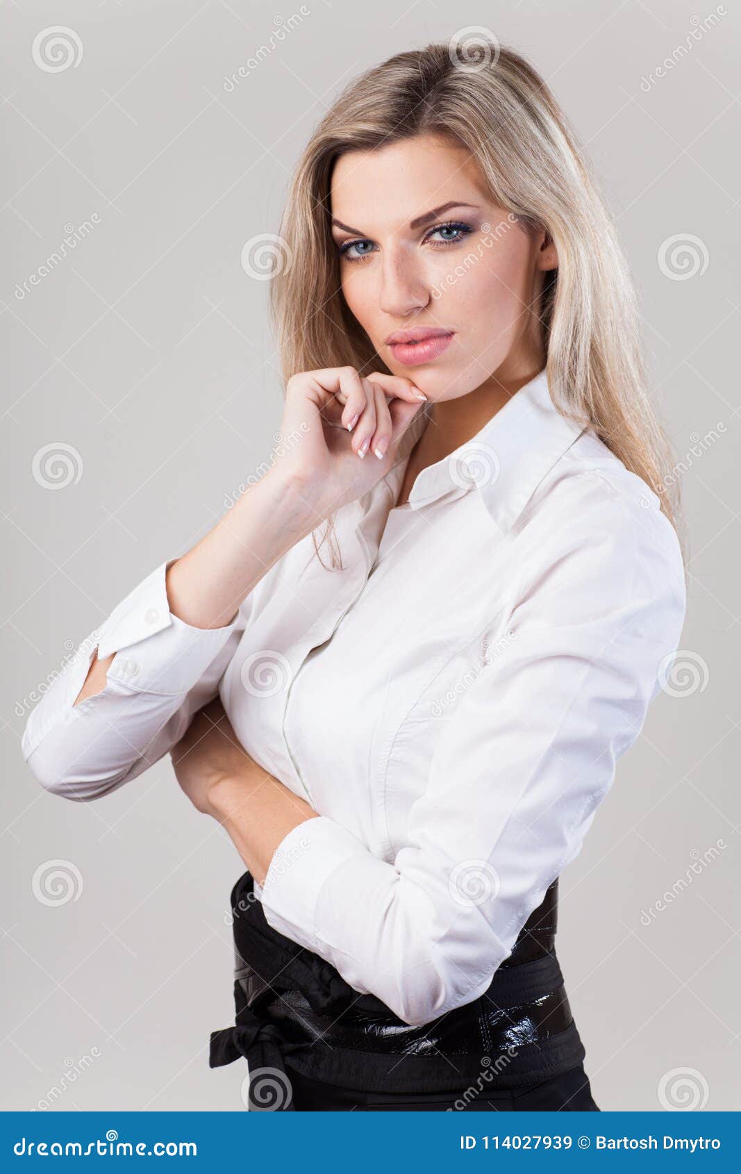 Beautiful Blonde Business Woman in White Shirt Stock Image - Image of ... Beautiful Blonde Business Woman in White Shirt Stock Image - Image of ...